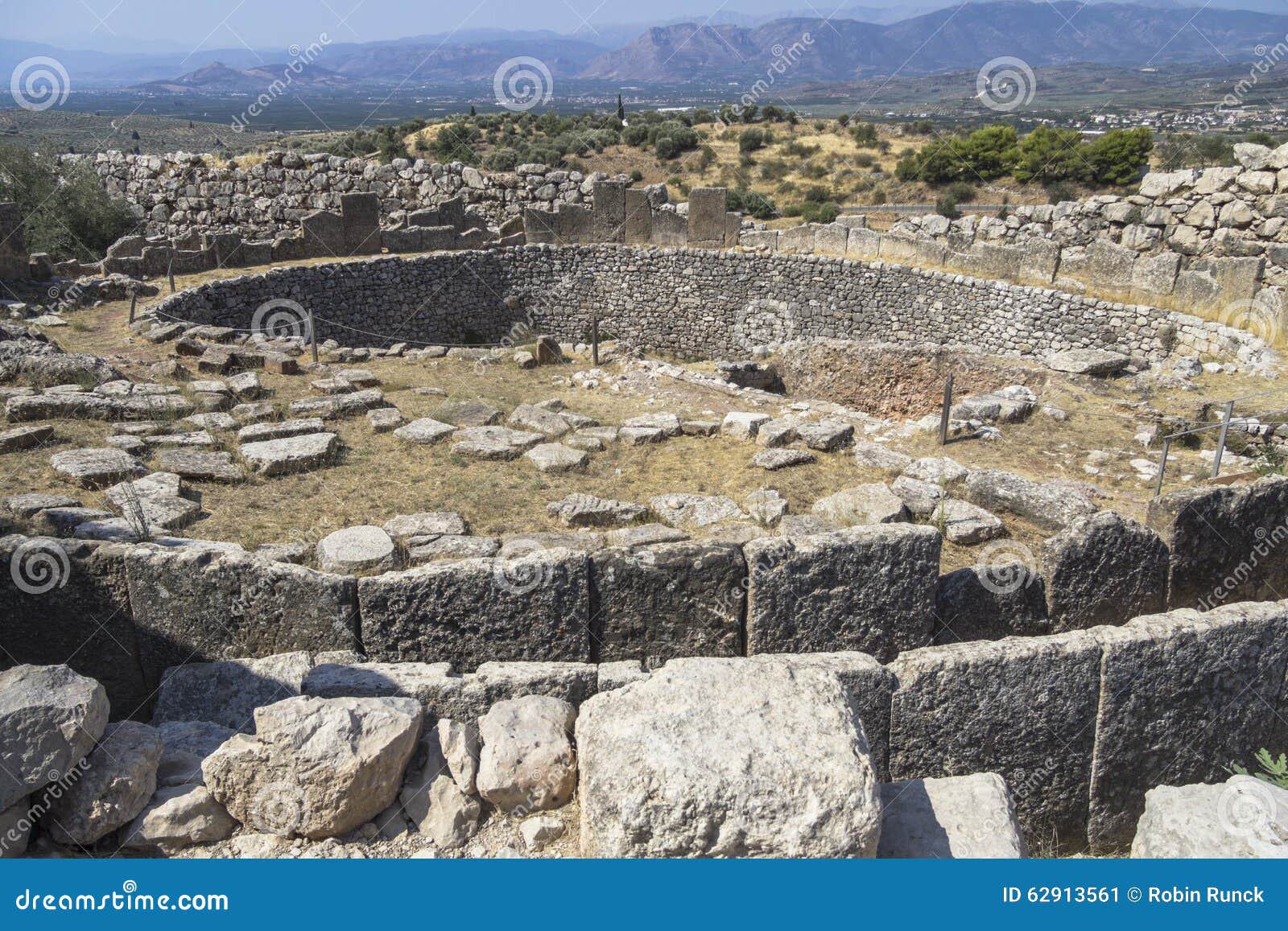 Sito Archeologico Micene in Grecia Immagine Stock - Immagine di ...