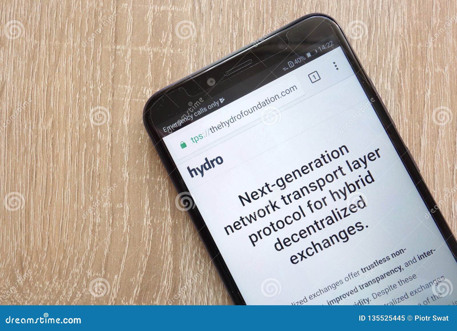 Sito Web CALDO Di Cryptocurrency Di Idro Protocollo Visualizzato Su Uno ...