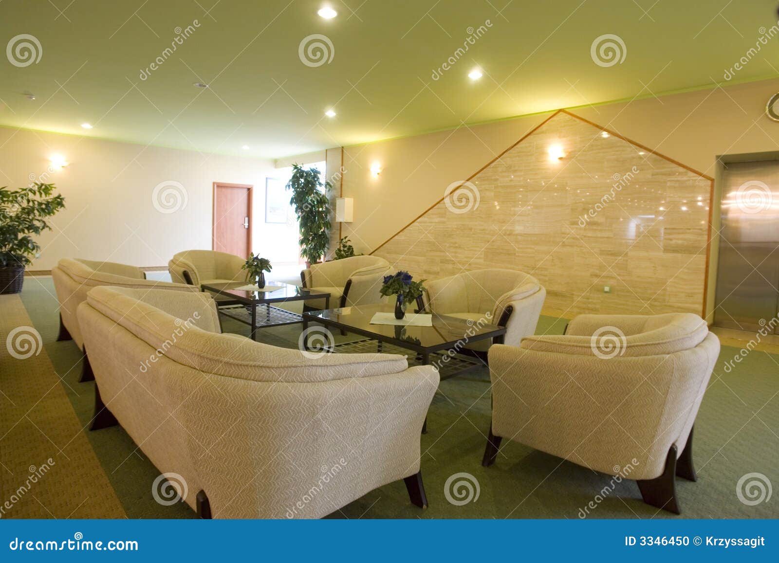 Sitting area stock photo. Image of lobby, elegant, marble - 3346450