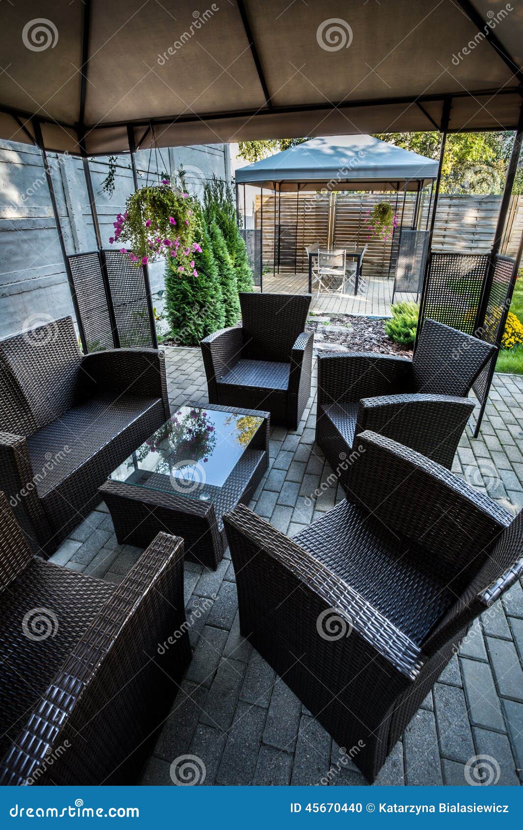 Sitting Area on the Terrace Stock Photo - Image of armchair, luxury ...