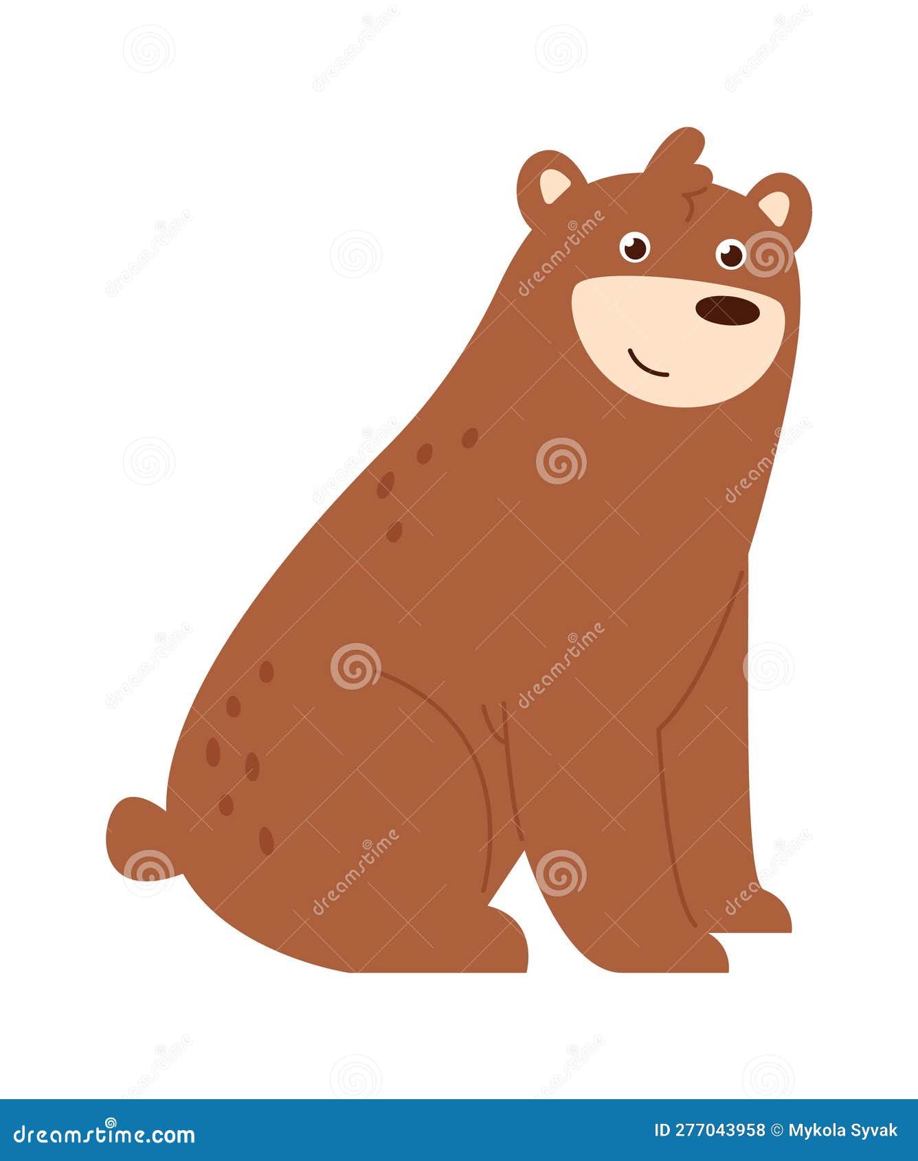 Sitting Bear Animal stock vector. Illustration of sitting - 277043958