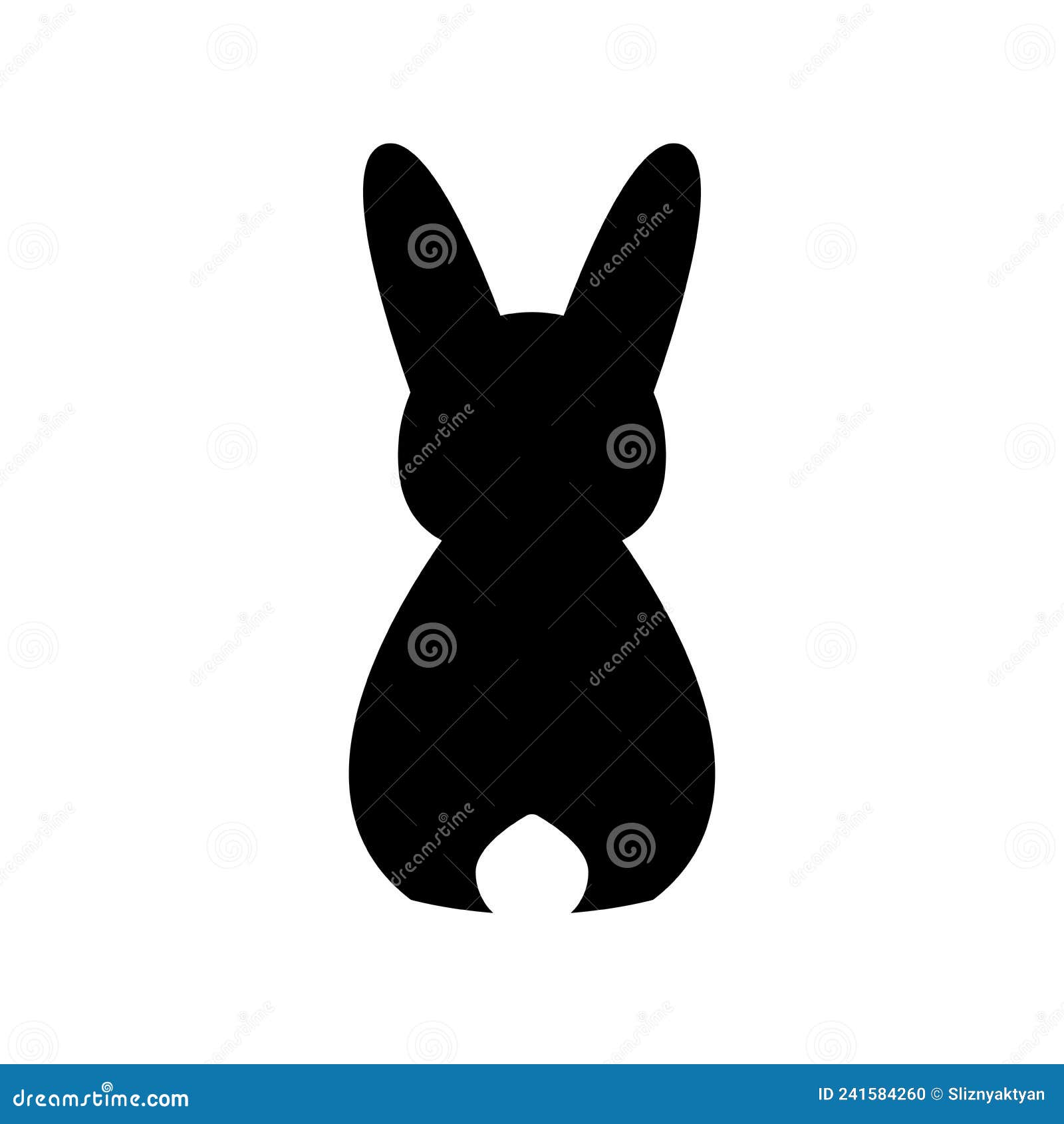Easter Bunny Back Silhouette