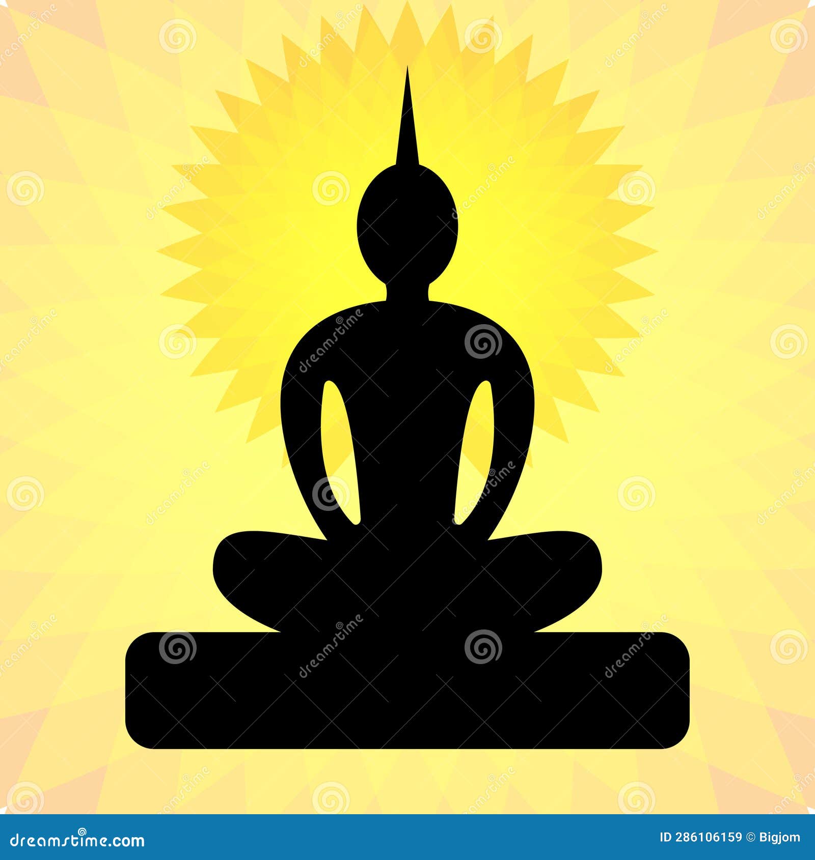 Sitting Buddha Figure Icon. Vector Illustration Stock Illustration ...