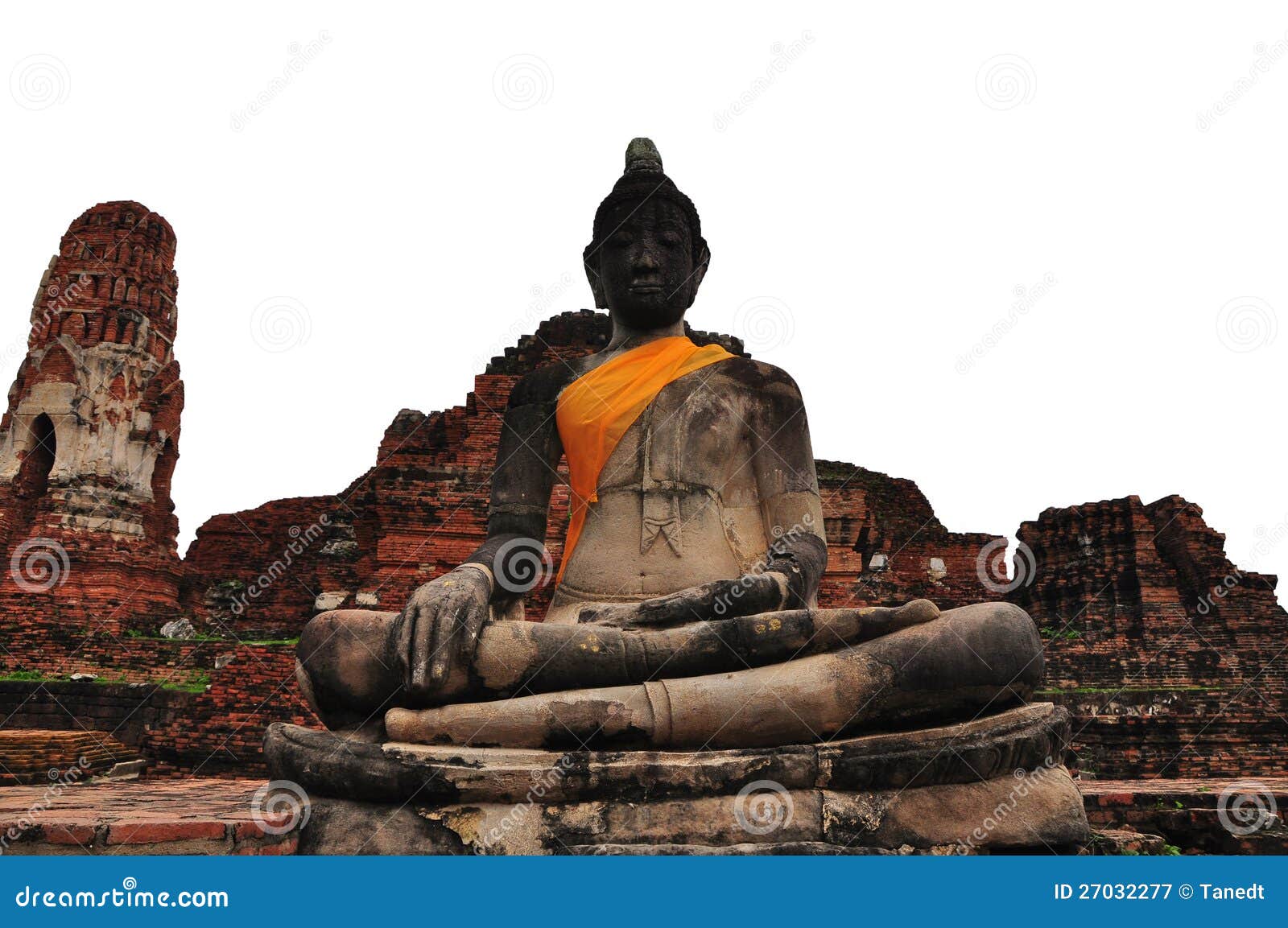 A sitting buddha statue. stock image. Image of meditate - 27032277
