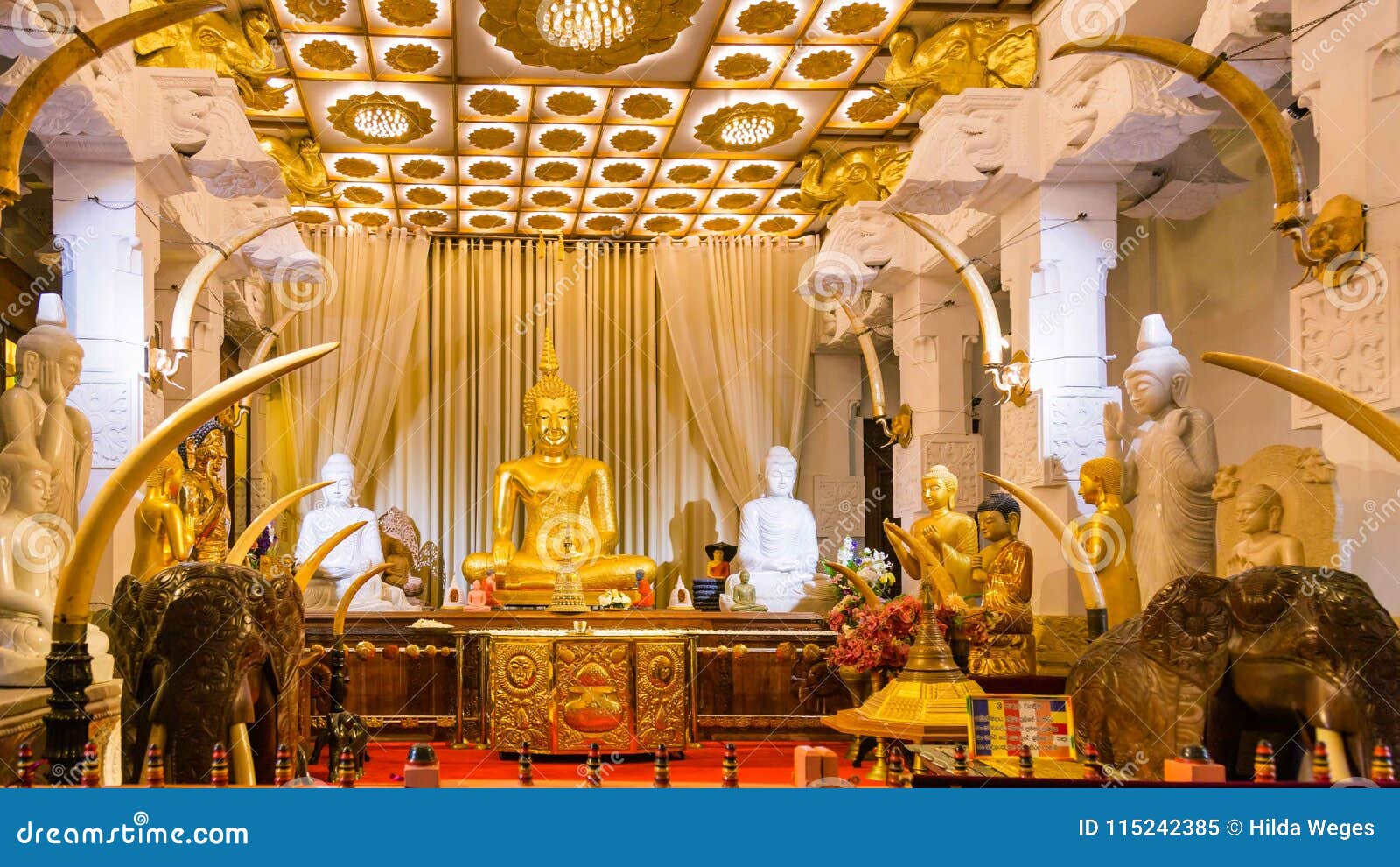Temple of the Tooth. in Kandy, Sri Lanka Stock Image - Image of inside ...