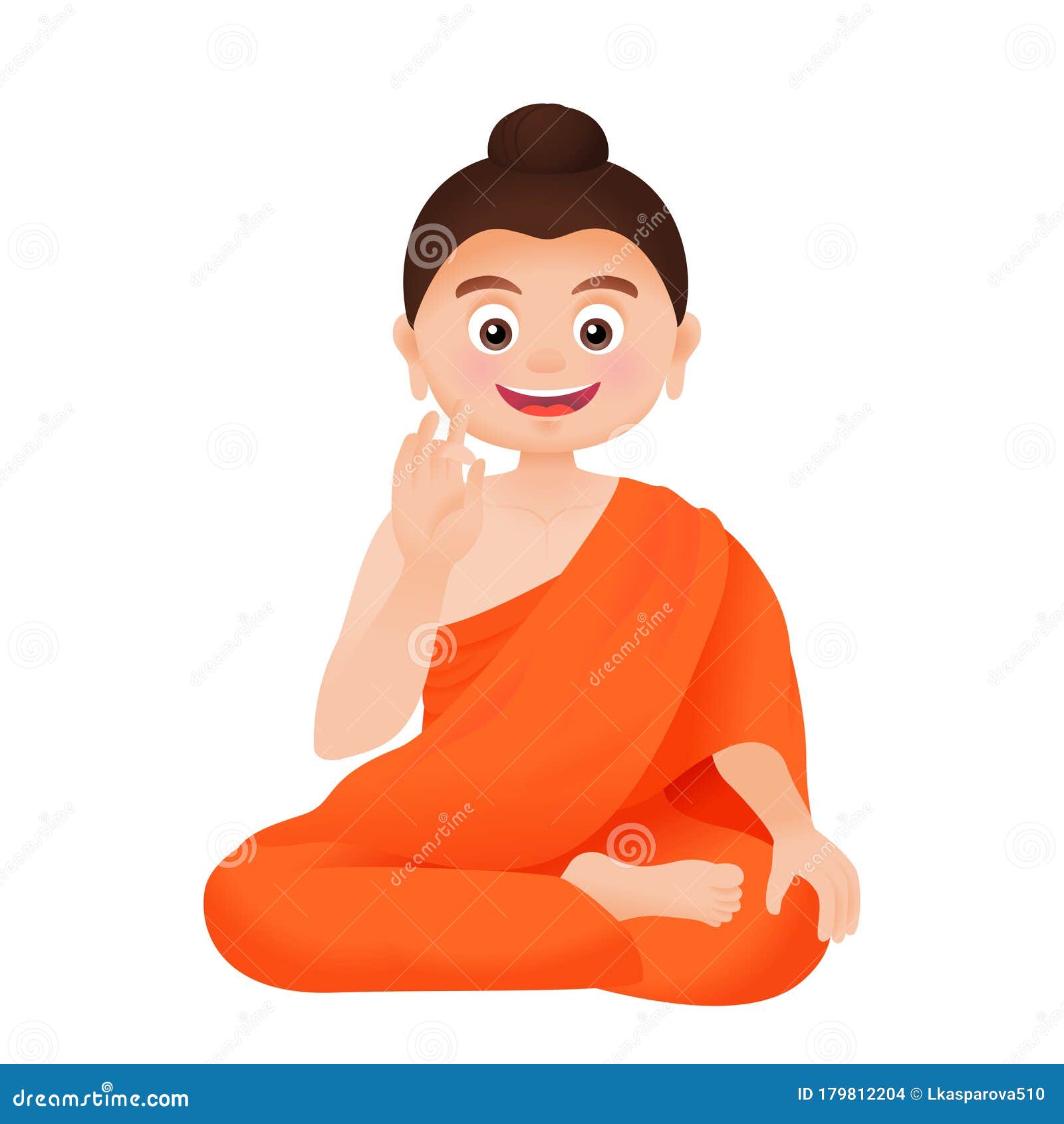 Cartoon The Buddha Character Vector. | CartoonDealer.com #238189893