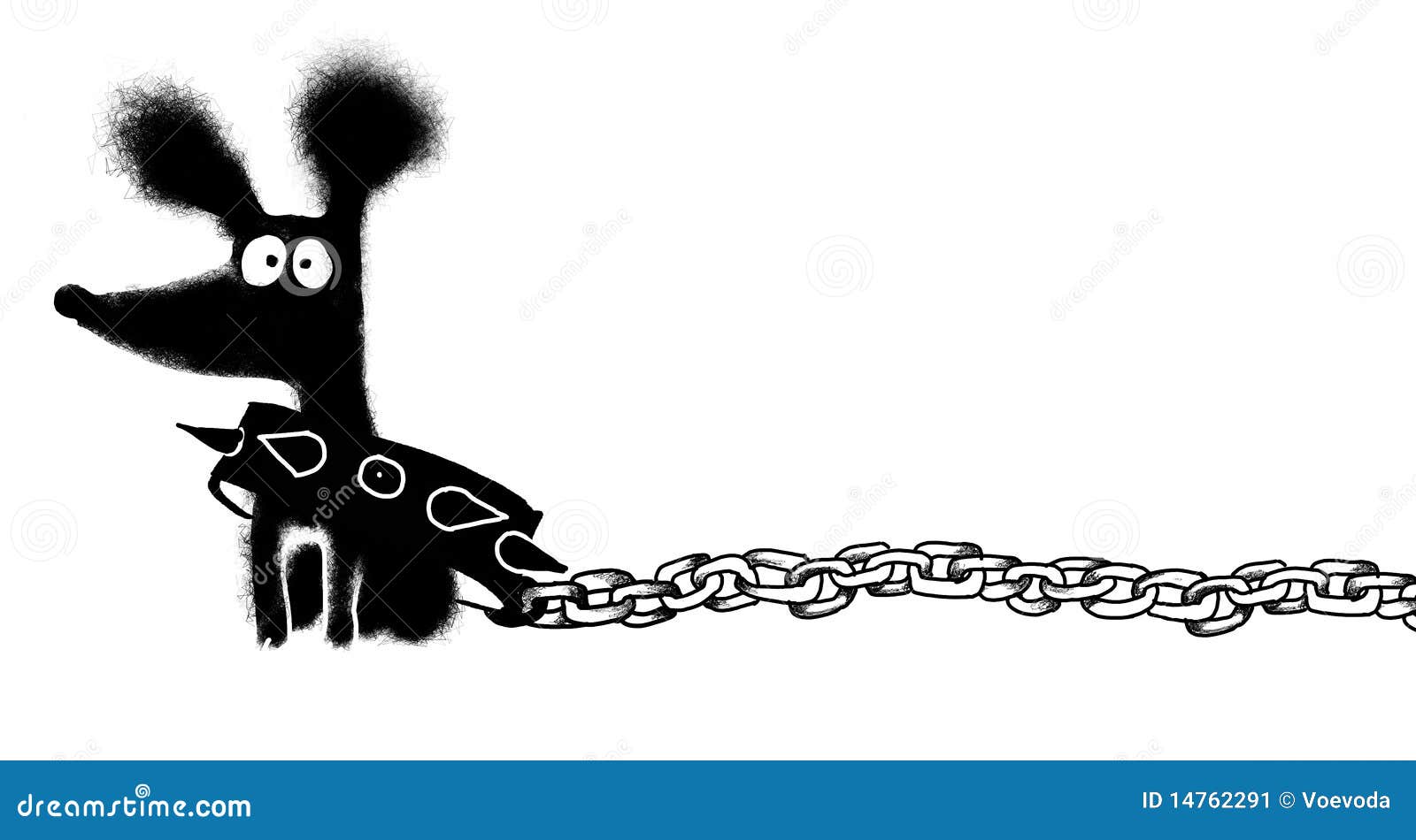 Sitting Cartoon Dog in Isolation Stock Illustration - Illustration of ...