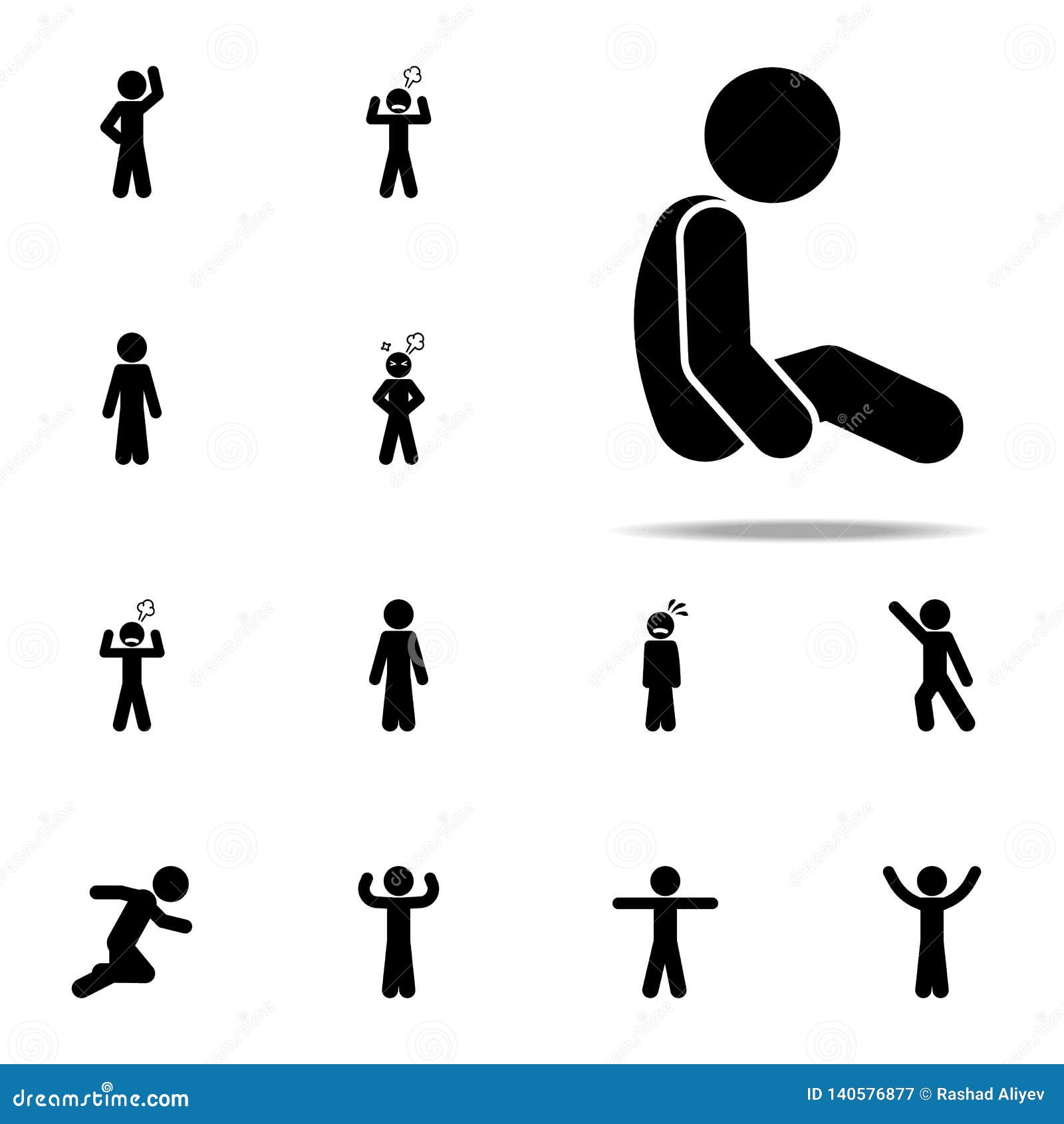 Sitting, Child Icon. Child Icons Universal Set For Web And Mobile Stock ...