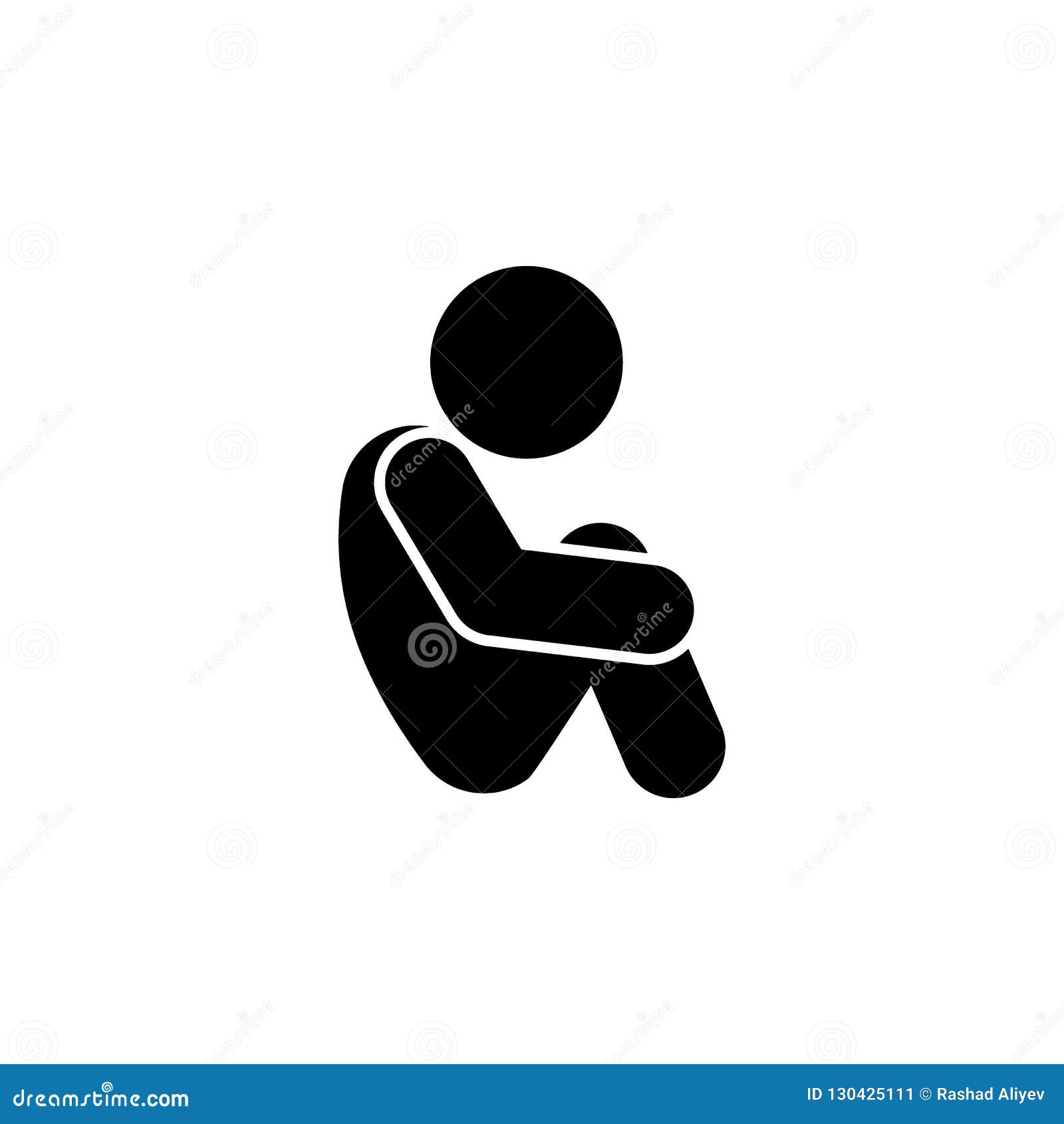 Sitting, Child, Sad Icon. Element of Child Icon for Mobile Concept and ...