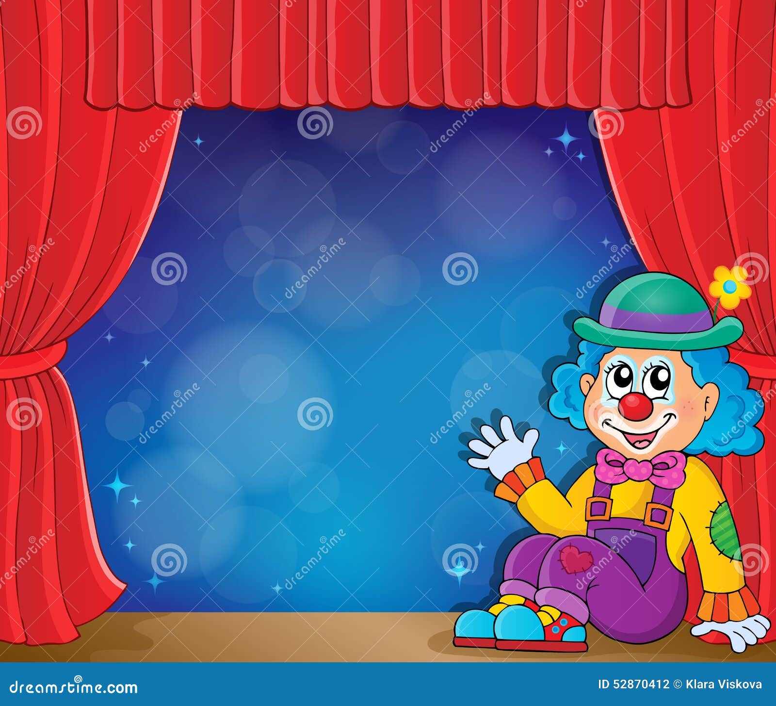 Sitting Clown Theme Image 3 Stock Vector - Illustration of performance ...
