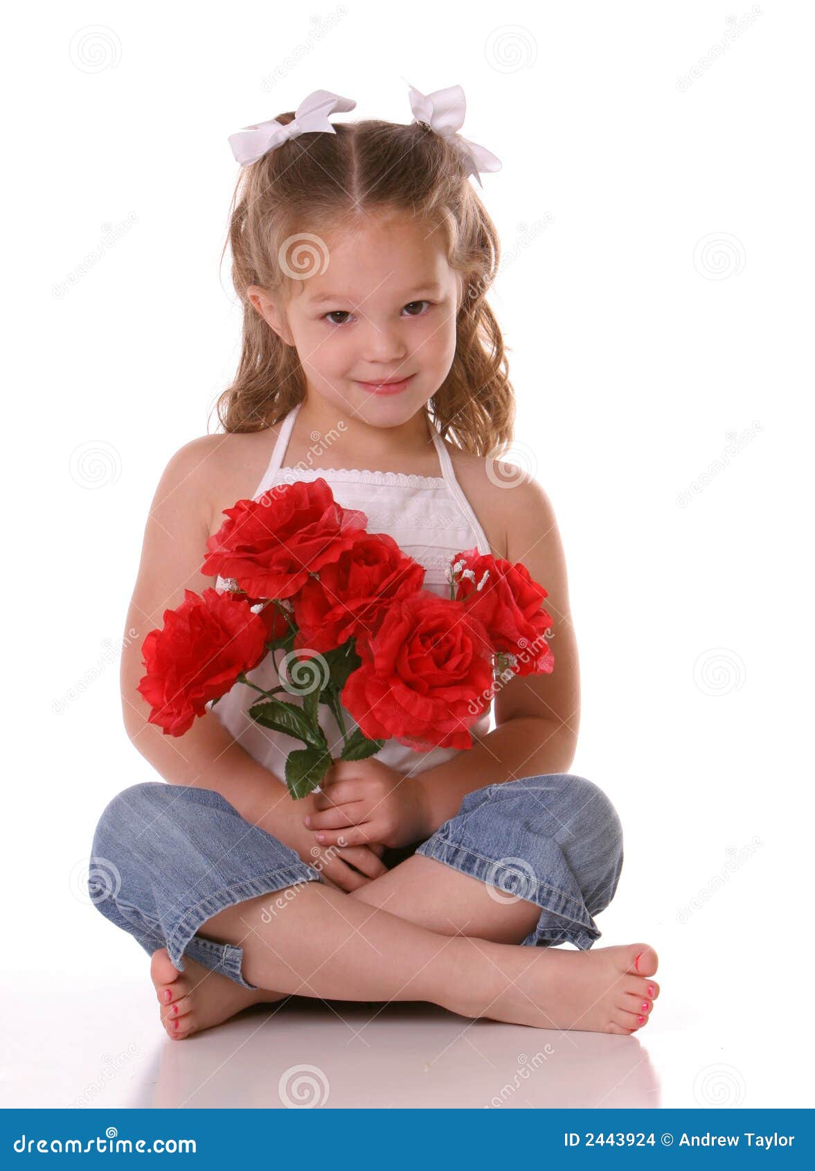 Sitting cross legged girl stock photo. Image of caucasion - 2443924