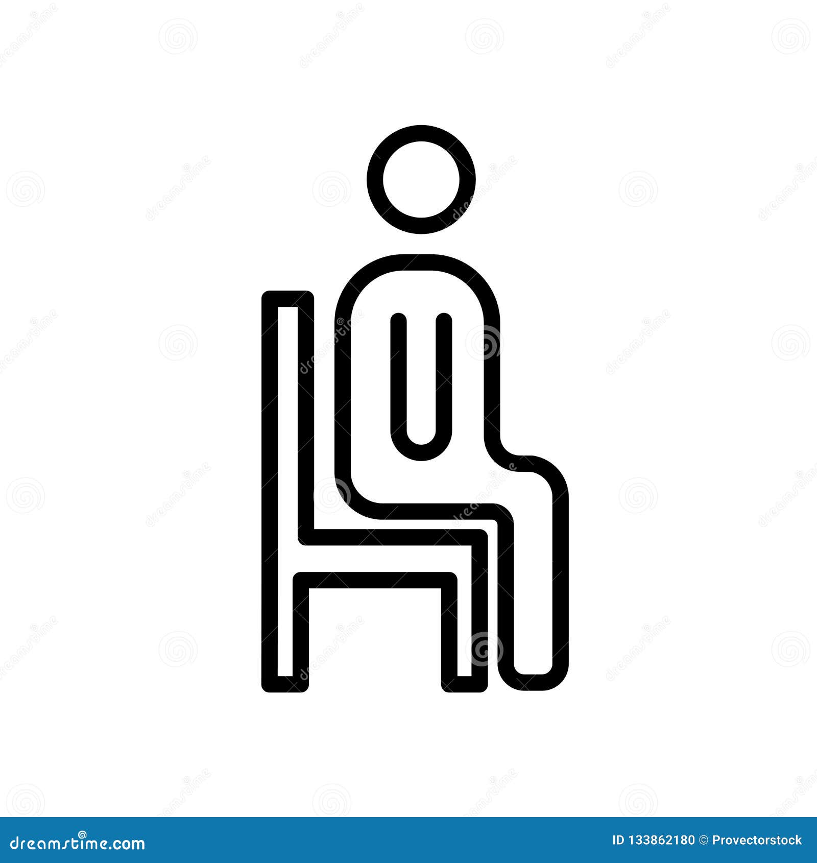 Sitting Down Icon Vector Isolated On White Background, Sitting Down ...