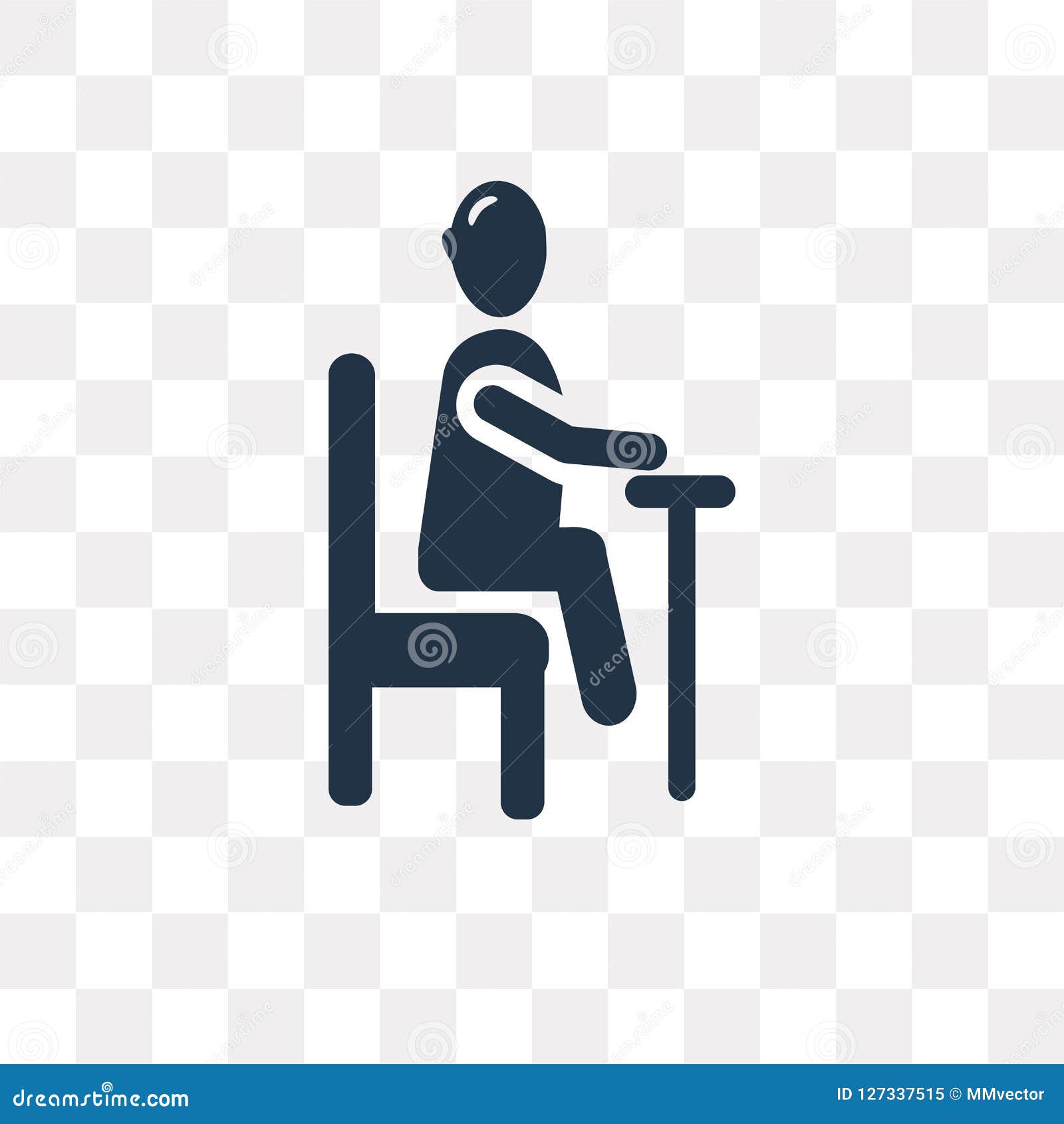 Sitting Down Vector Icon Isolated On Transparent Background, Sit ...