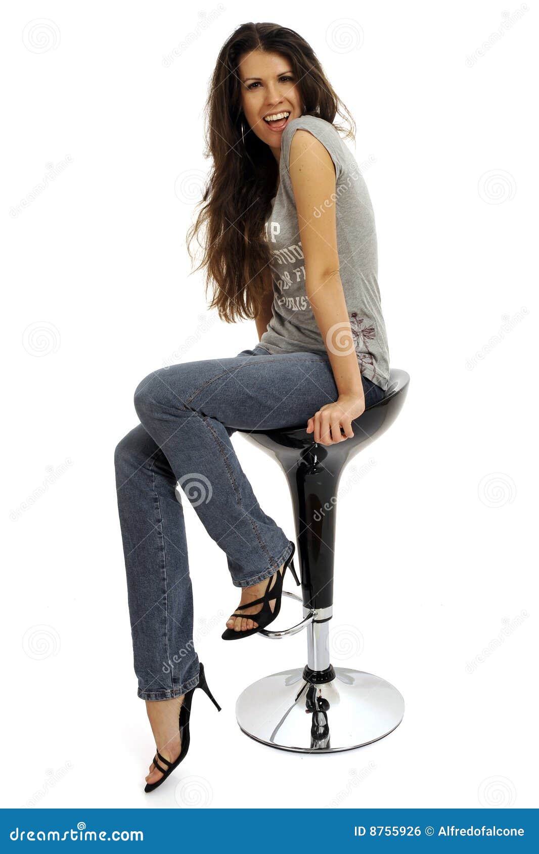 Sitting fashion model stock photo. Image of hair, gorgeous - 8755926