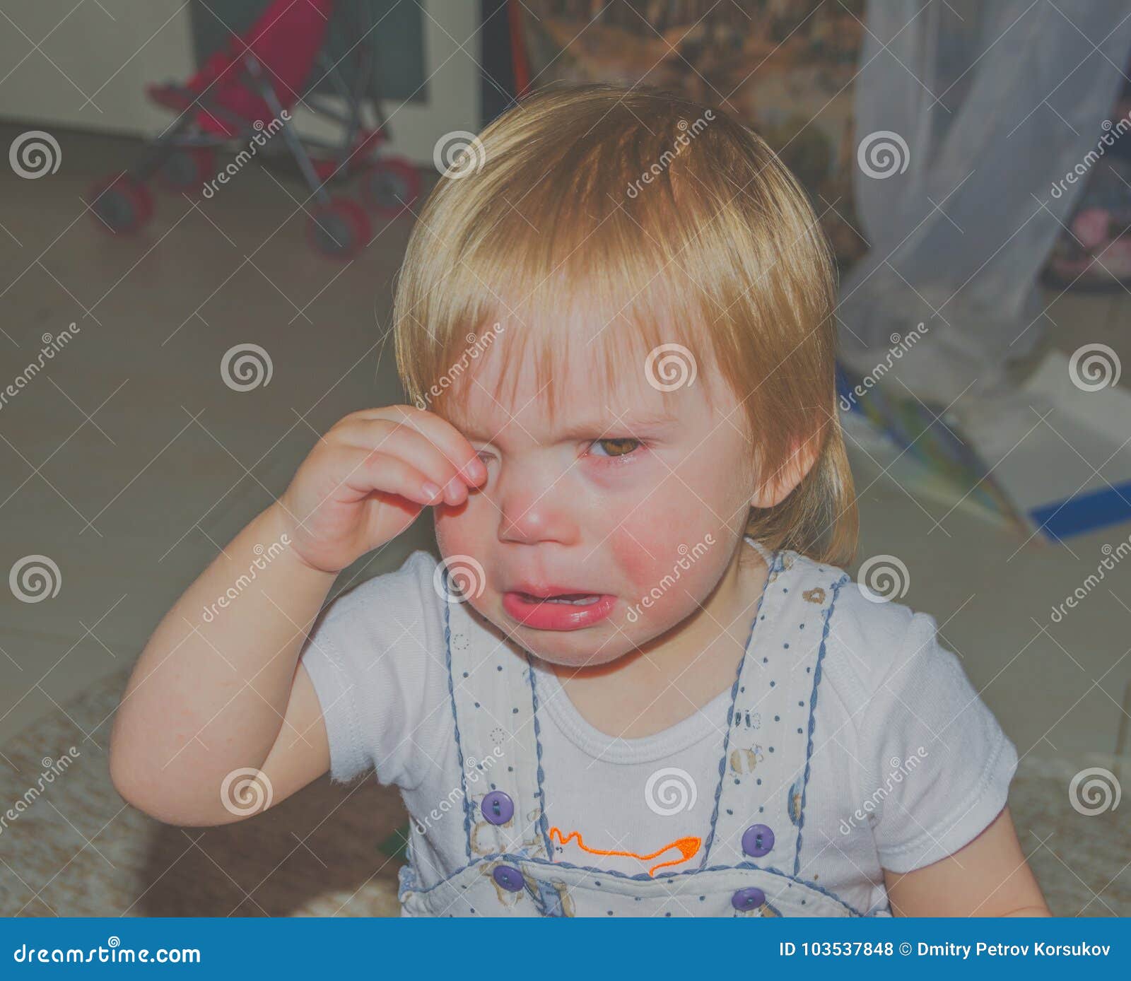Sitting on the Floor Crying Child Stock Photo - Image of floor, angry ...