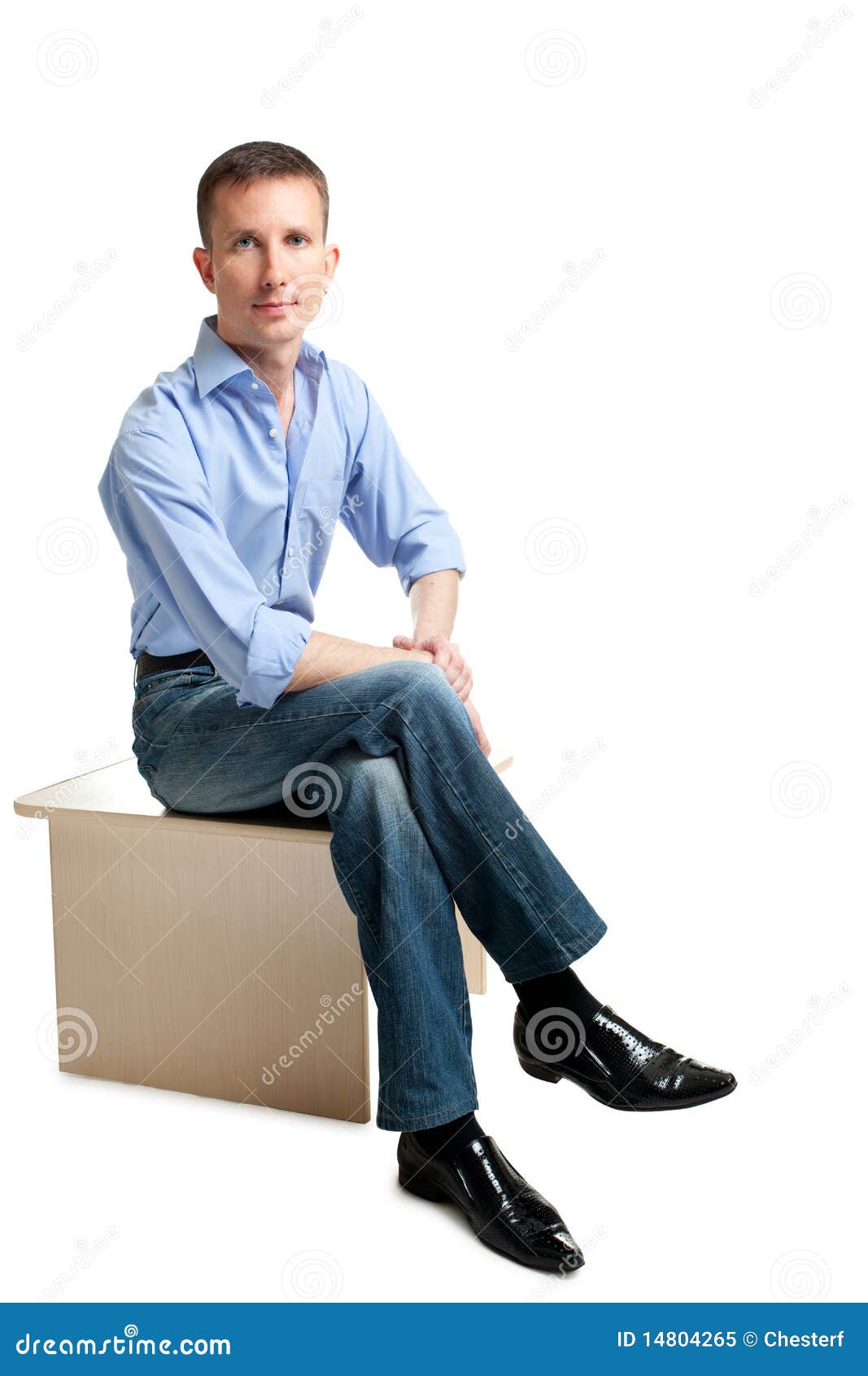 Sitting handsome guy stock image. Image of confident - 14804265