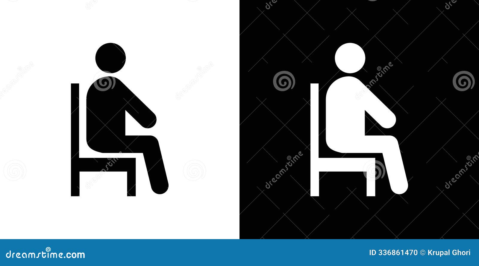 Sitting Icon Linear Logo Isolated Stock Vector - Illustration of ...