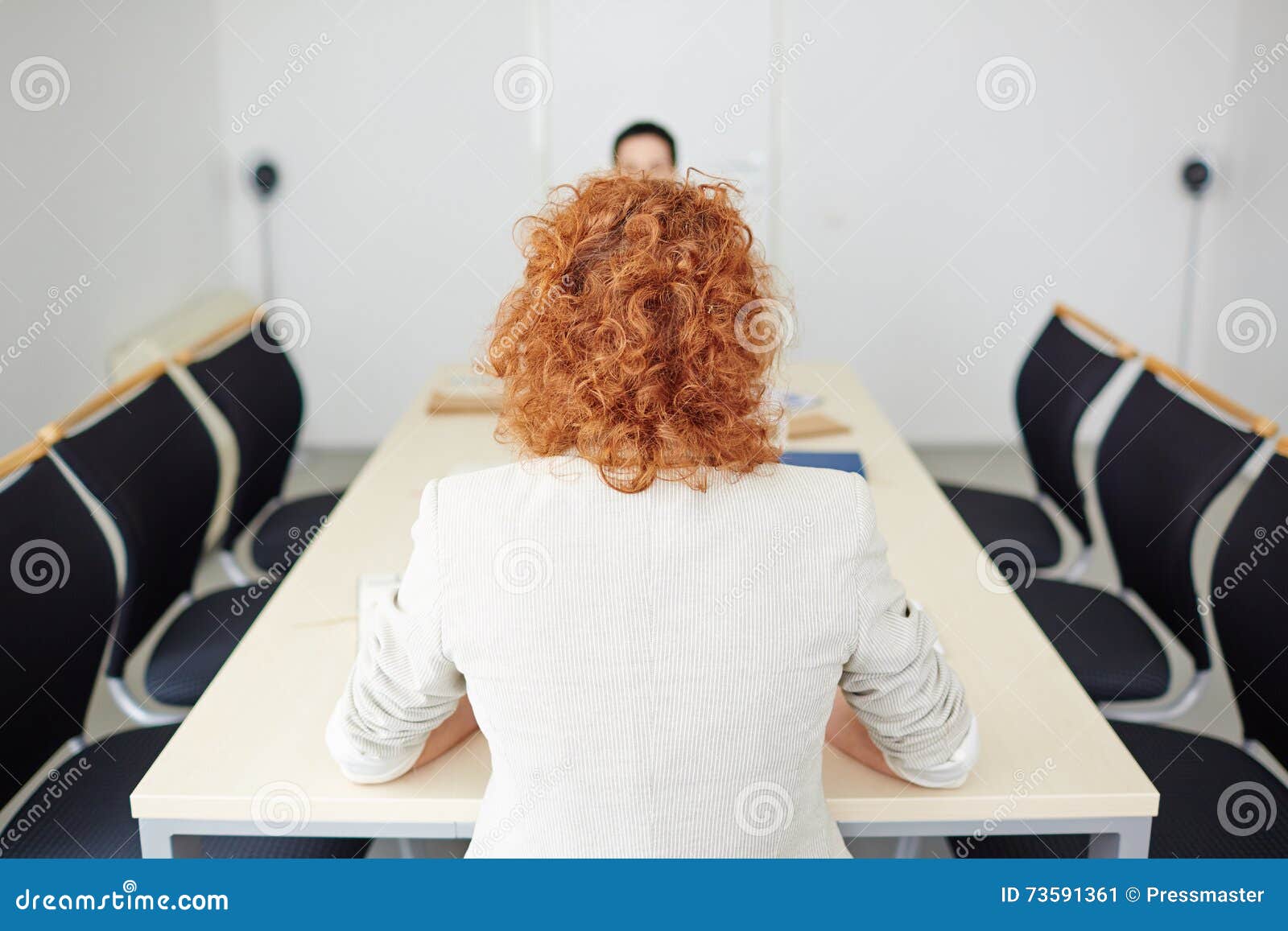 Sitting at interview stock image. Image of young, interview - 73591361