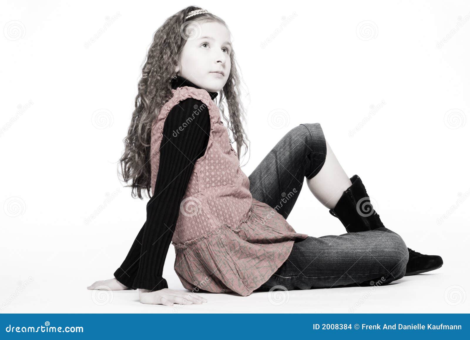Sitting kid stock photo. Image of portrait, studio, shot - 2008384