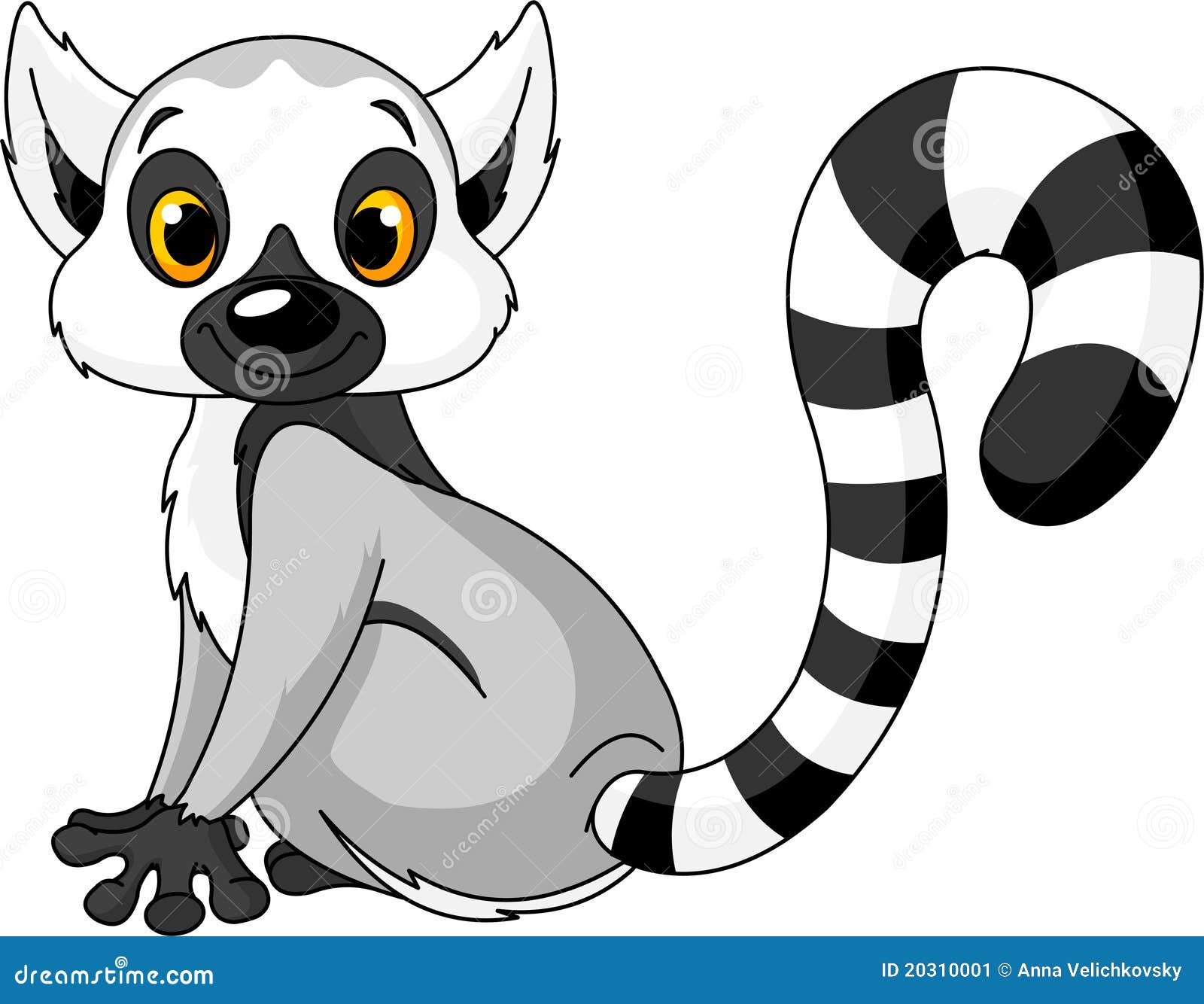Fun Zoo. Lemur Cartoon Vector | CartoonDealer.com #23076393