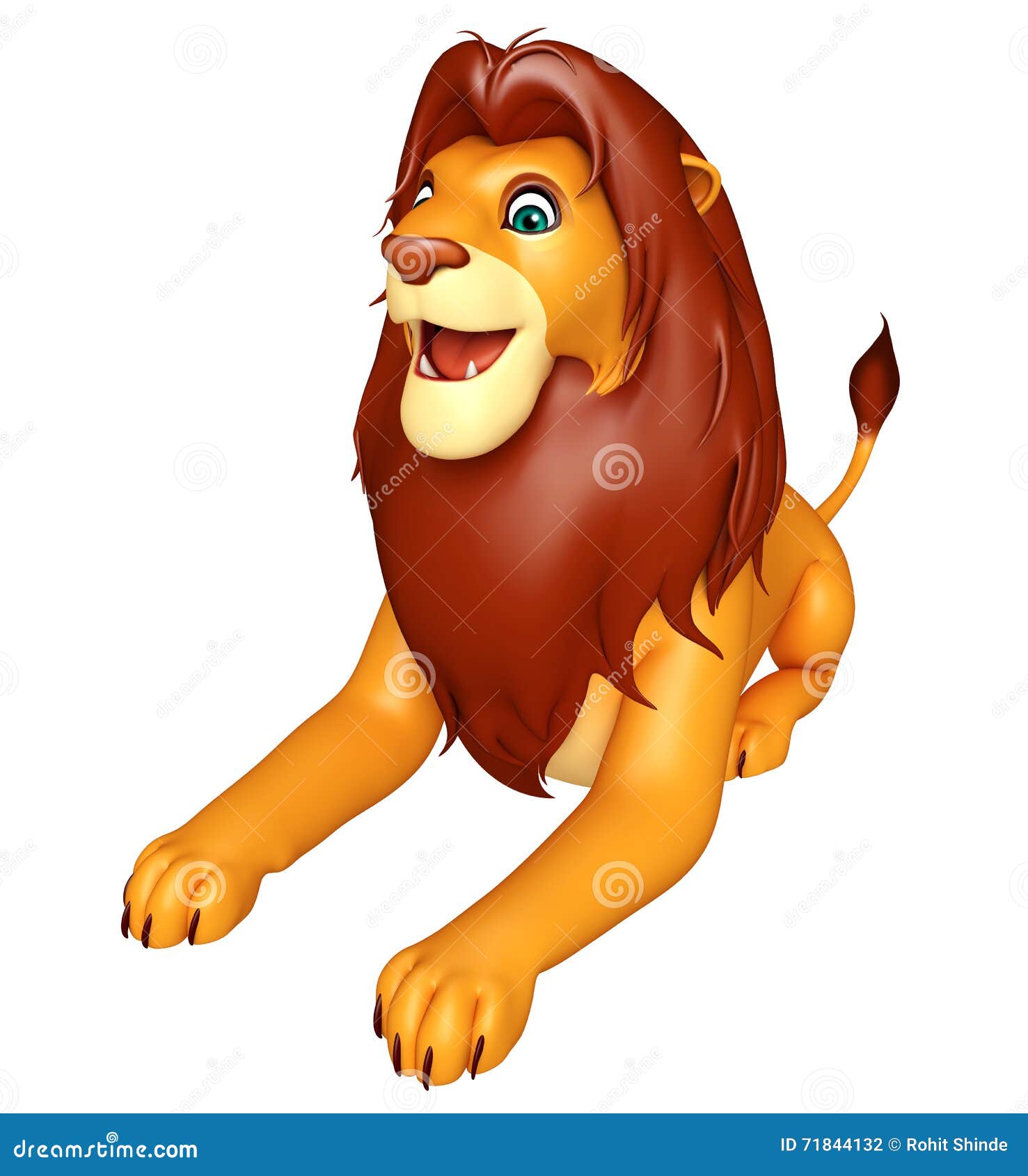 Sitting Lion Cartoon Character Stock Illustration - Illustration of ...
