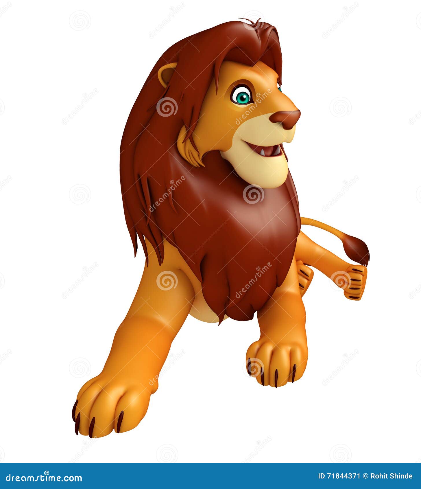 Sitting Lion Cartoon Character Stock Illustration - Illustration of ...