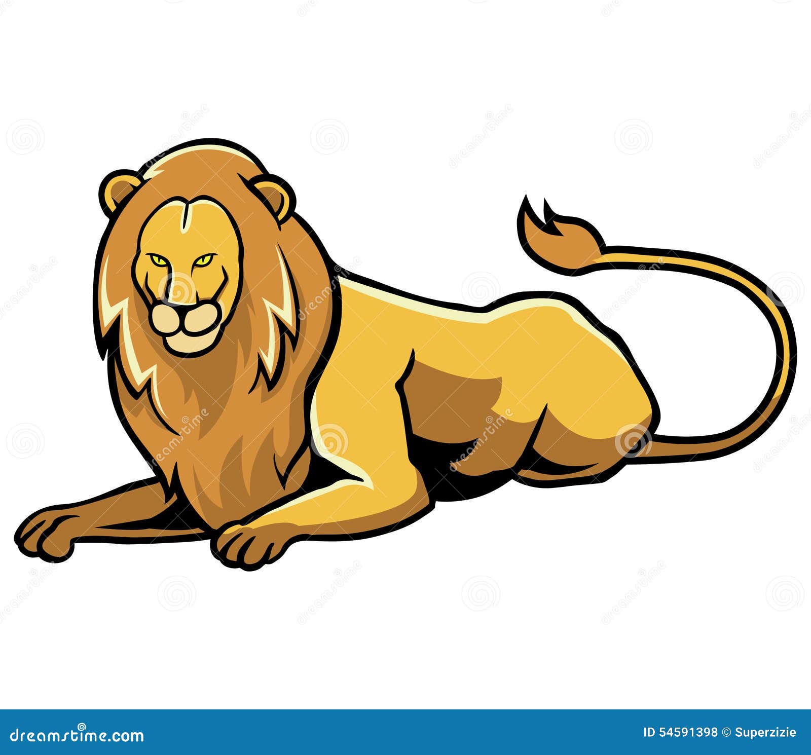 Sitting lion stock vector. Illustration of animal, mammal - 54591398