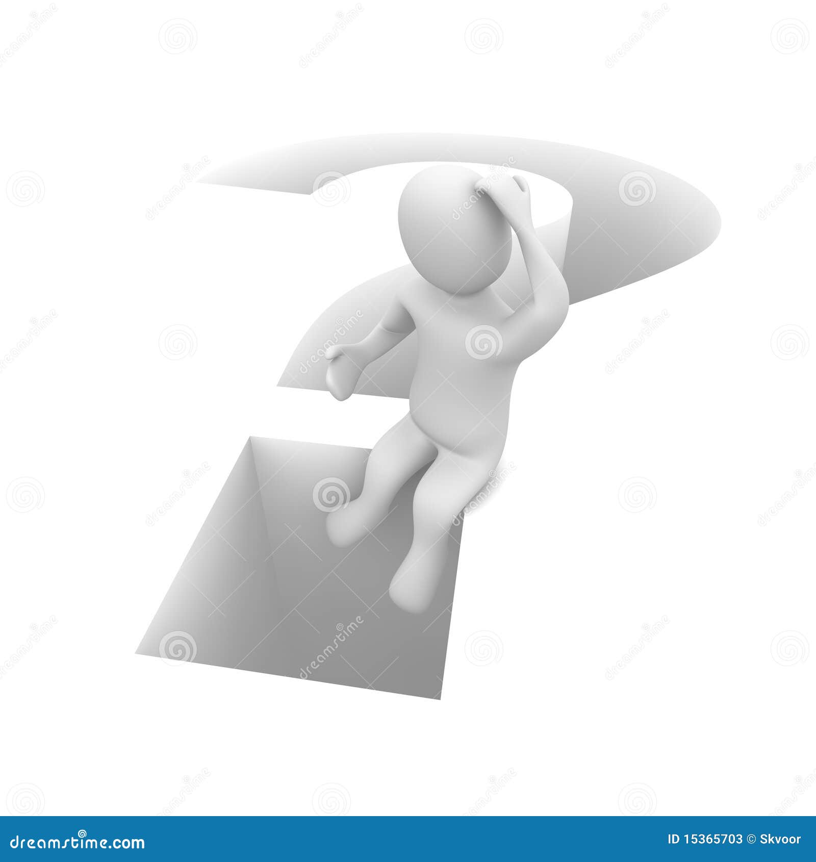 Sitting Man and Question Mark Stock Illustration - Illustration of ...