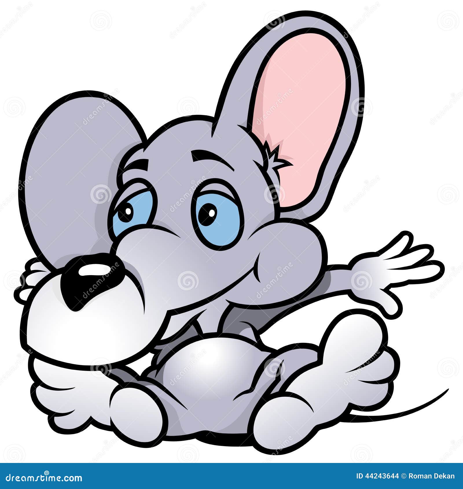 Sitting Mouse stock vector. Illustration of comic, satisfied - 44243644