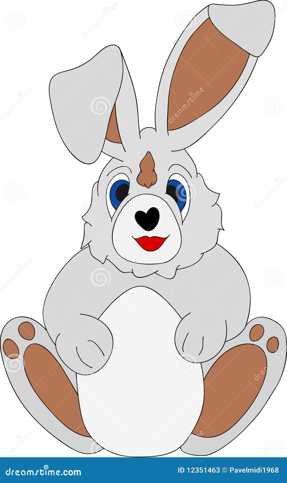 Sitting rabbit stock vector. Illustration of animal, graphic - 12351463
