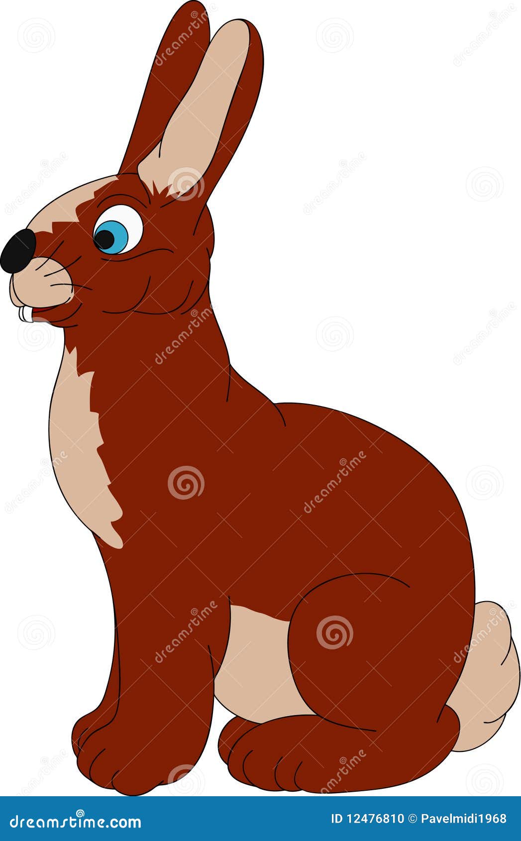 Sitting rabbit stock vector. Illustration of symbol, nature - 12476810