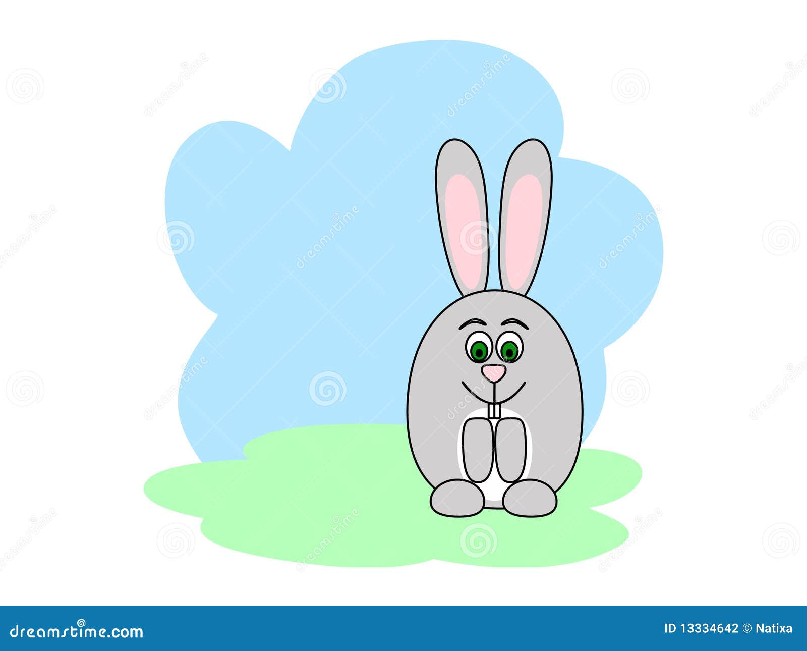 Sitting rabbit stock vector. Illustration of cartoon - 13334642