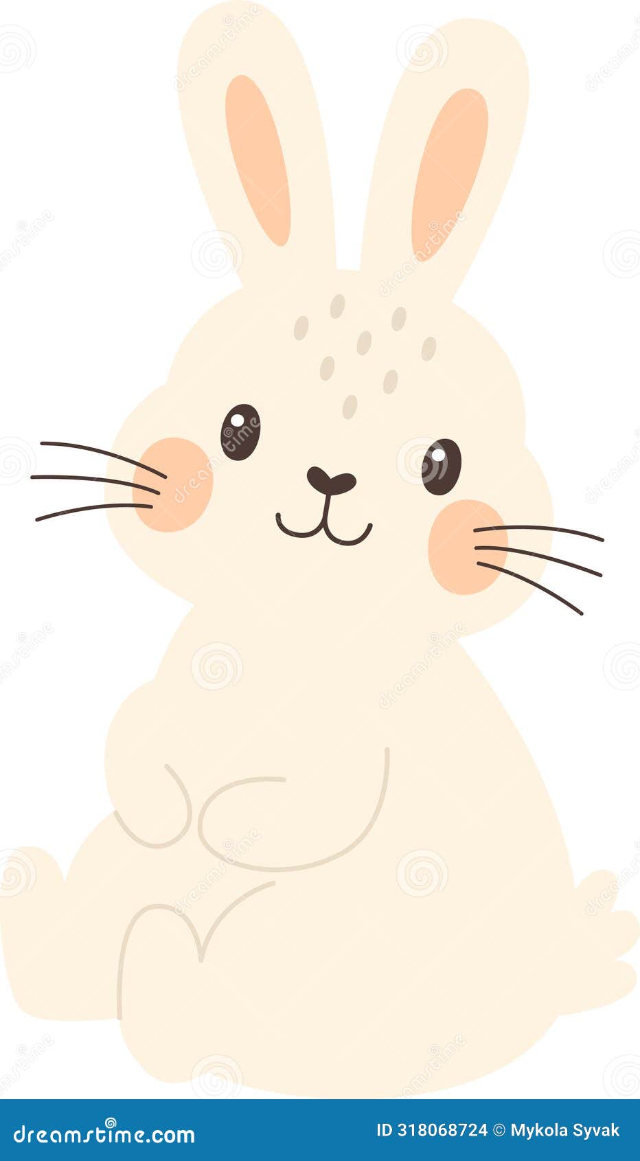 Sitting Rabbit Animal stock vector. Illustration of isolated - 318068724