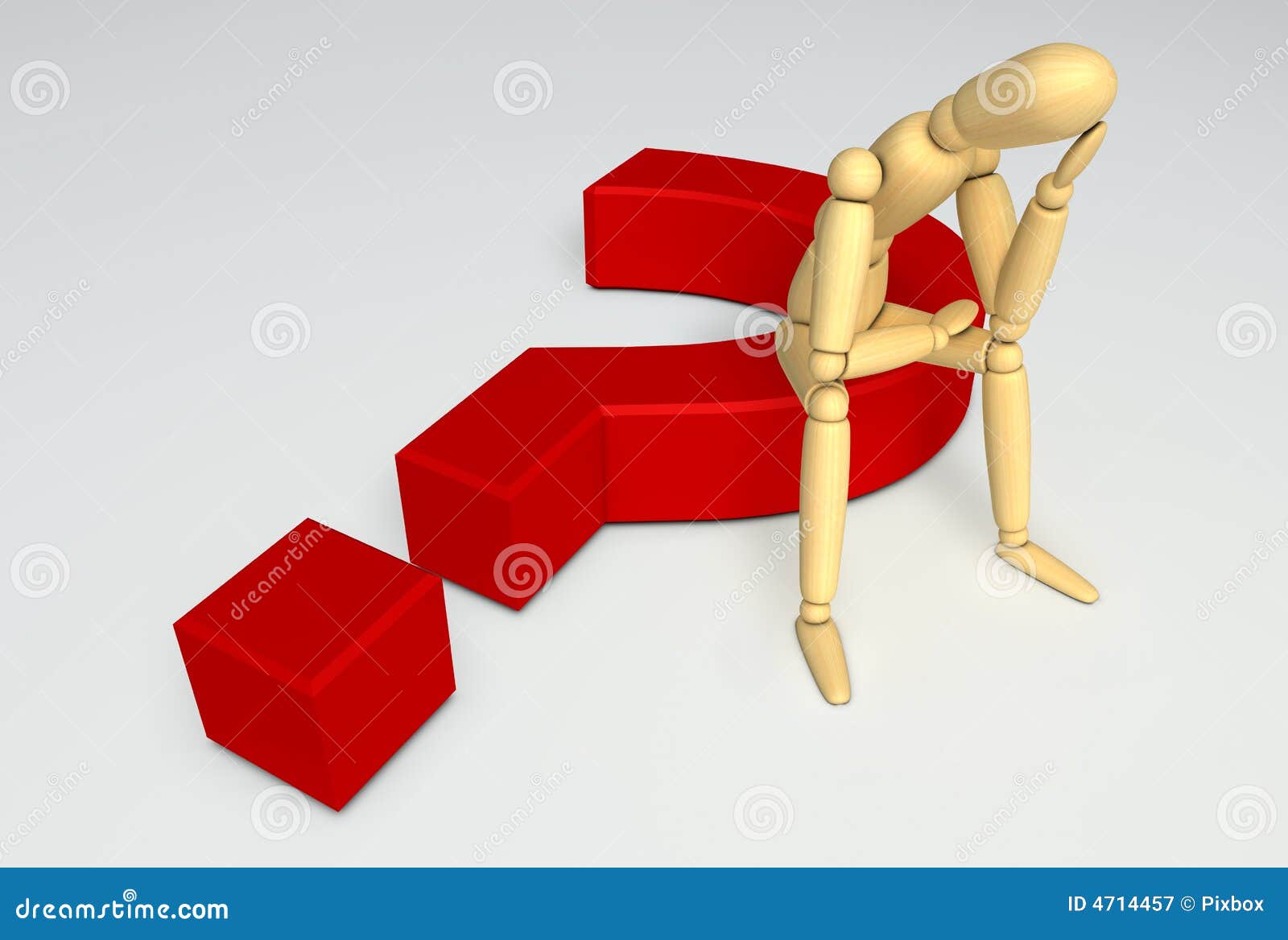 Sitting on Red Question Mark Stock Illustration - Illustration of quest ...