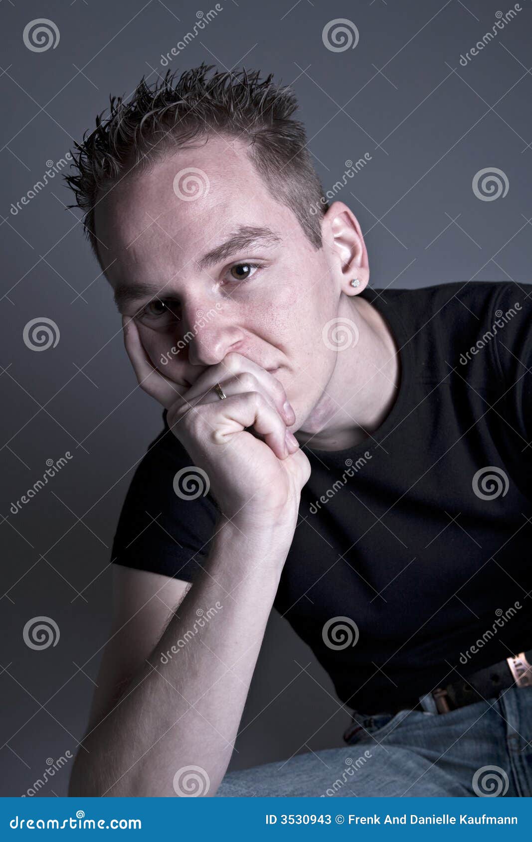 Sitting and relaxing stock image. Image of looking, portrait - 3530943