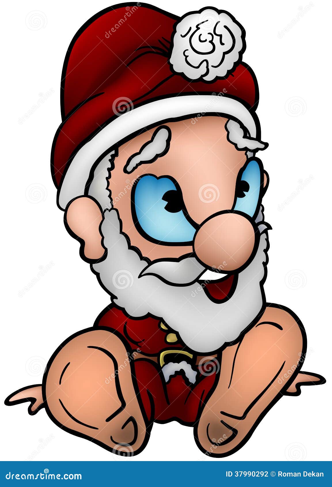 Sitting Santa Claus stock vector. Illustration of claus - 37990292
