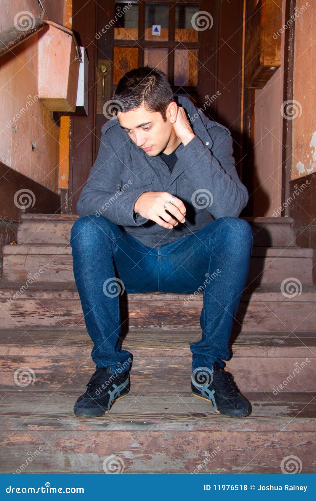Sitting on Steps stock photo. Image of twenties, person - 11976518