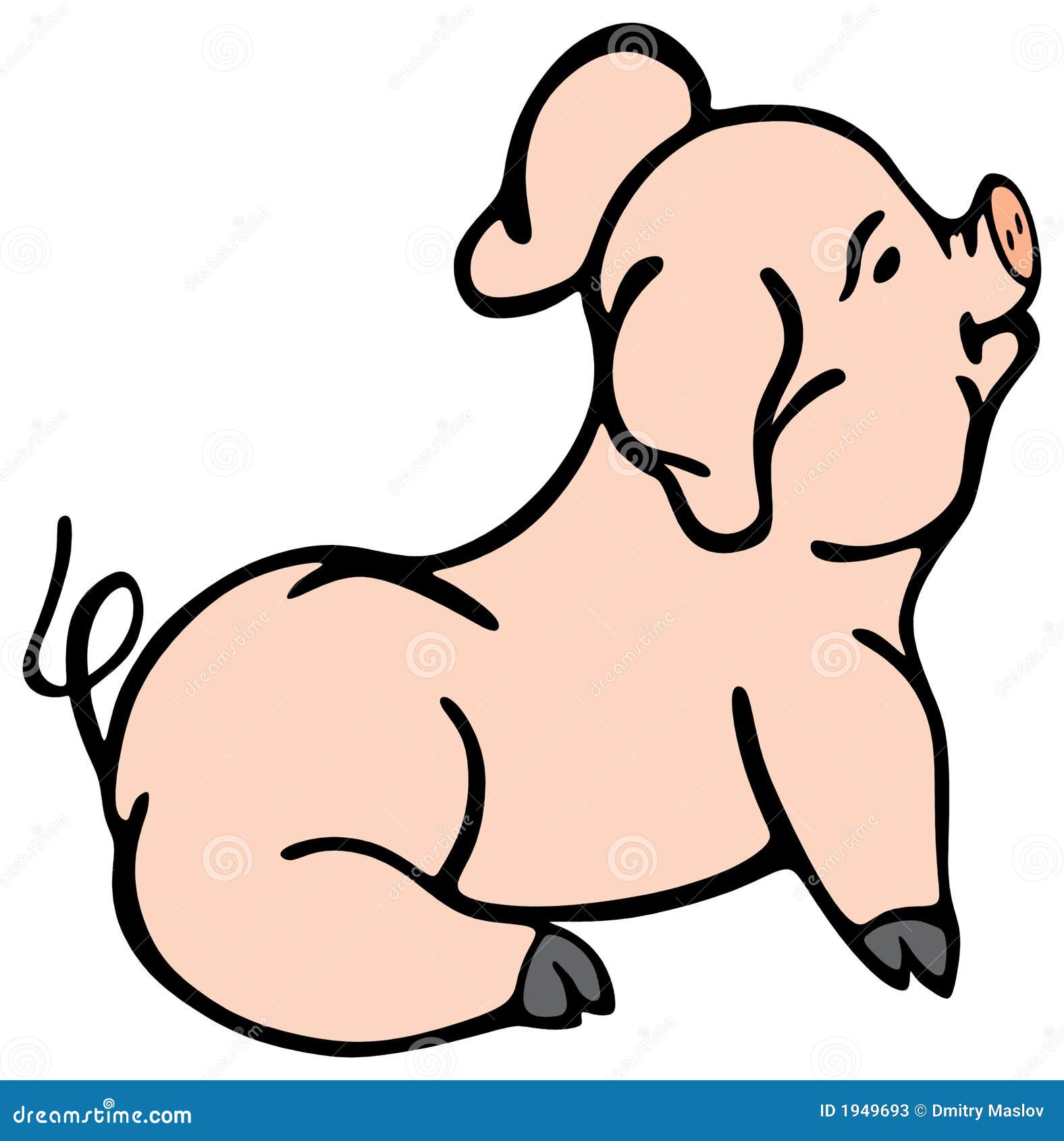 Sitting swine stock vector. Illustration of porker, hoof - 1949693