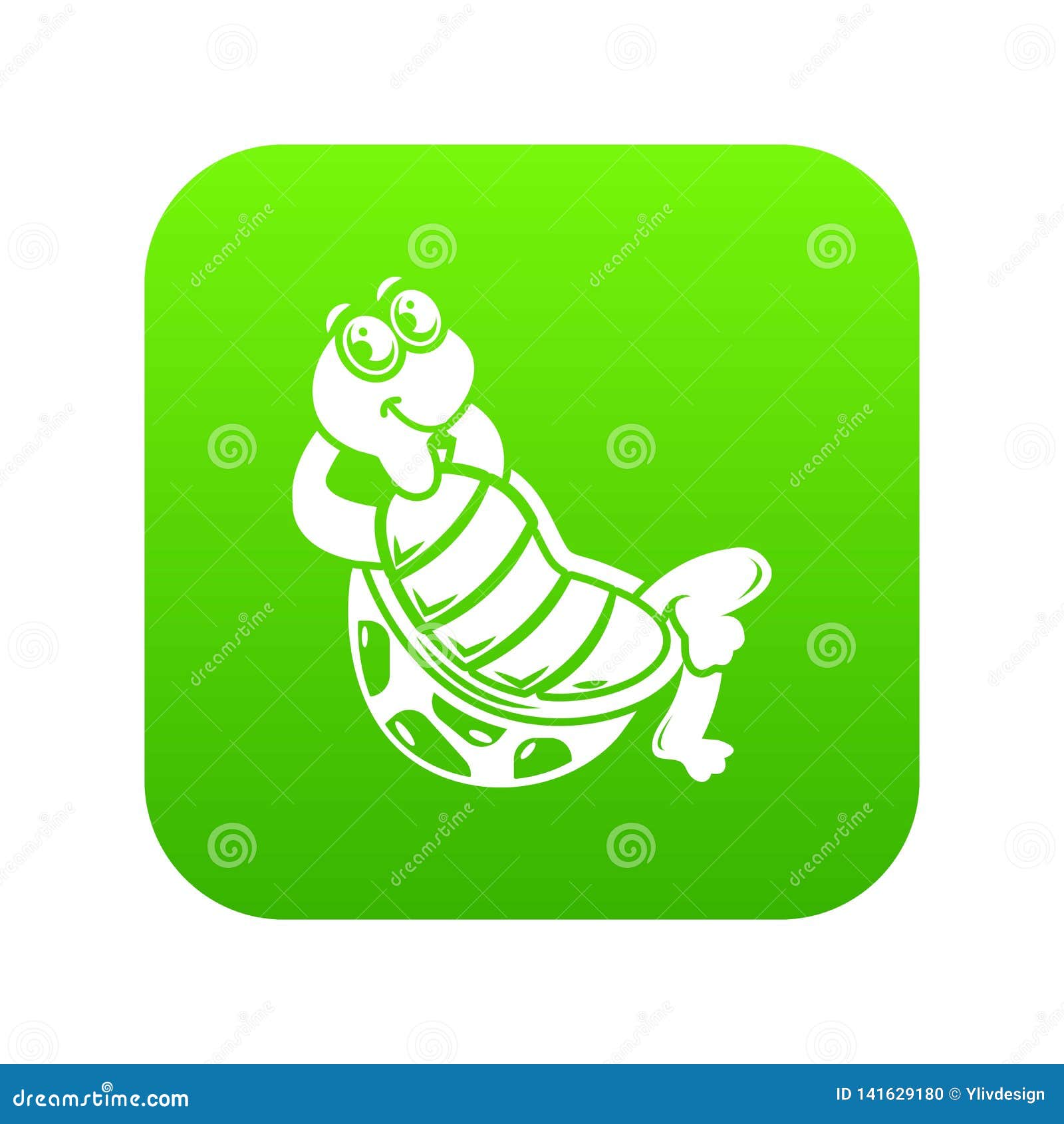 Sitting Turtle Icon, Simple Style Stock Vector - Illustration of vector ...