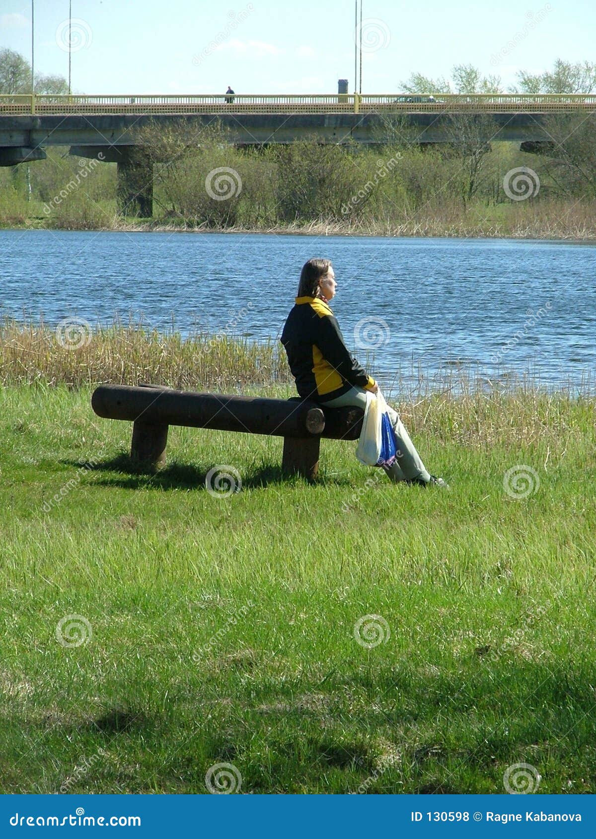Sitting by the water stock photo. Image of chair, side - 130598