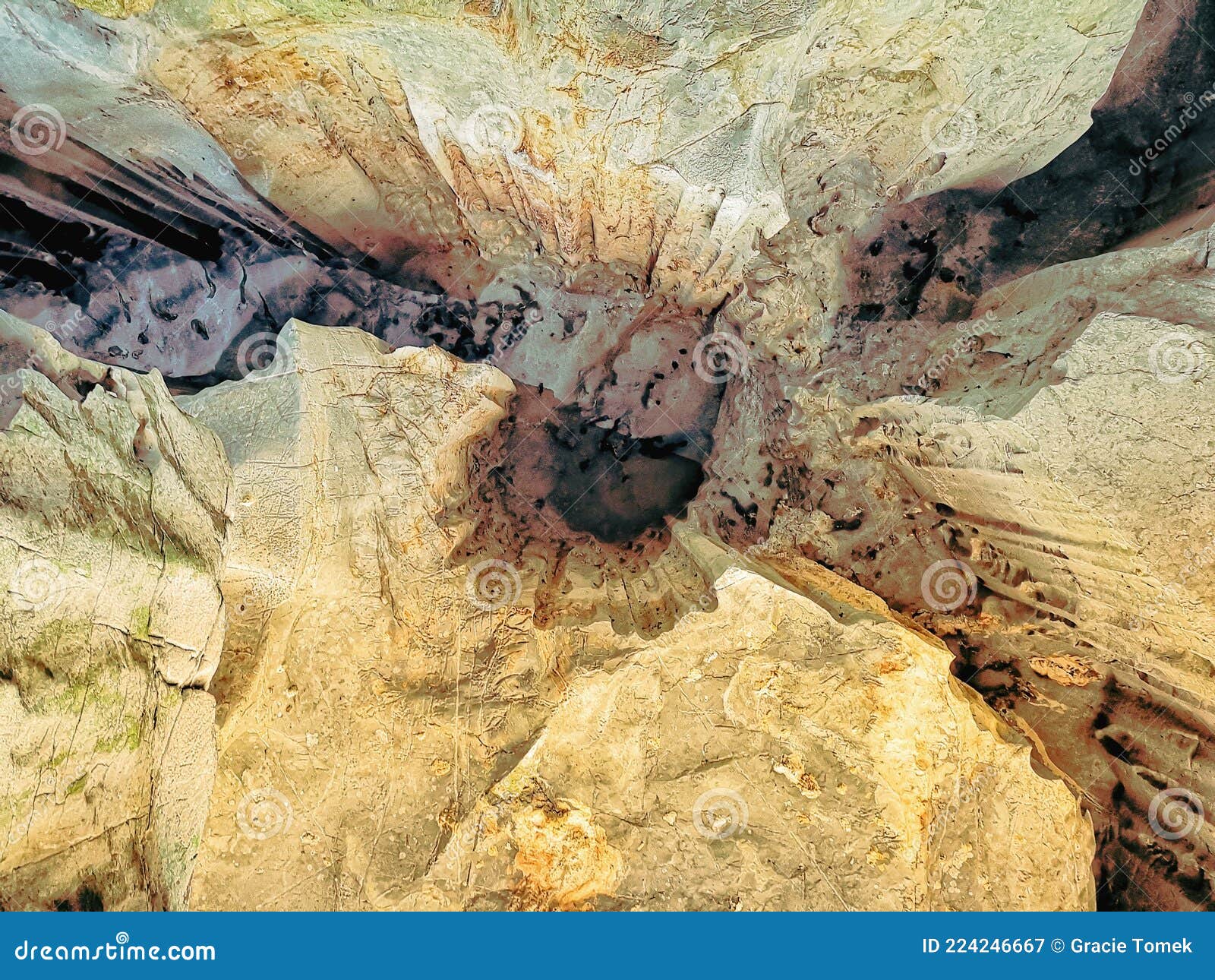 Formation of Rock in a Cave Stock Image - Image of formation, details ...