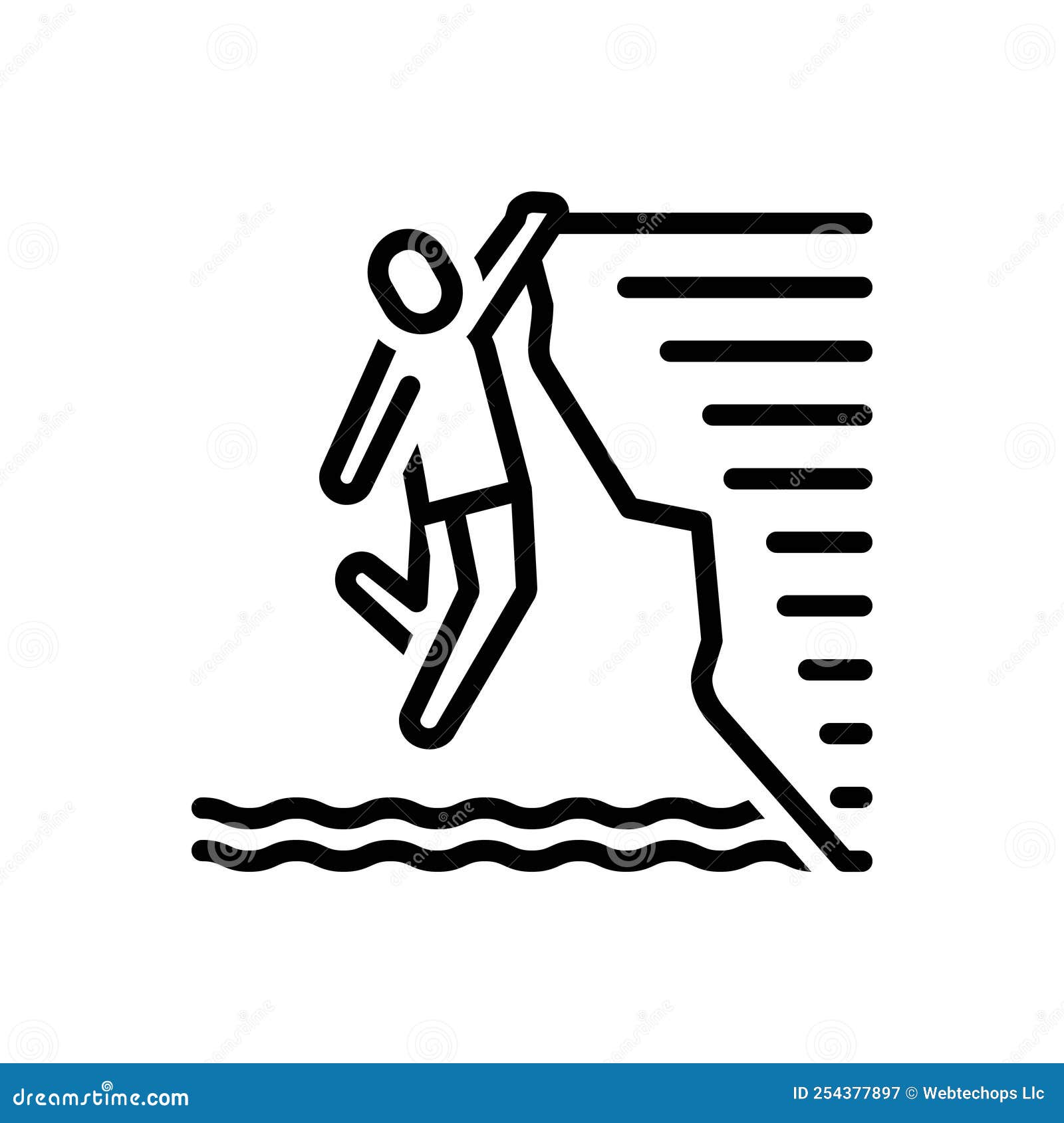 Black Line Icon for Situation, Condition and Risk Stock Illustration ...