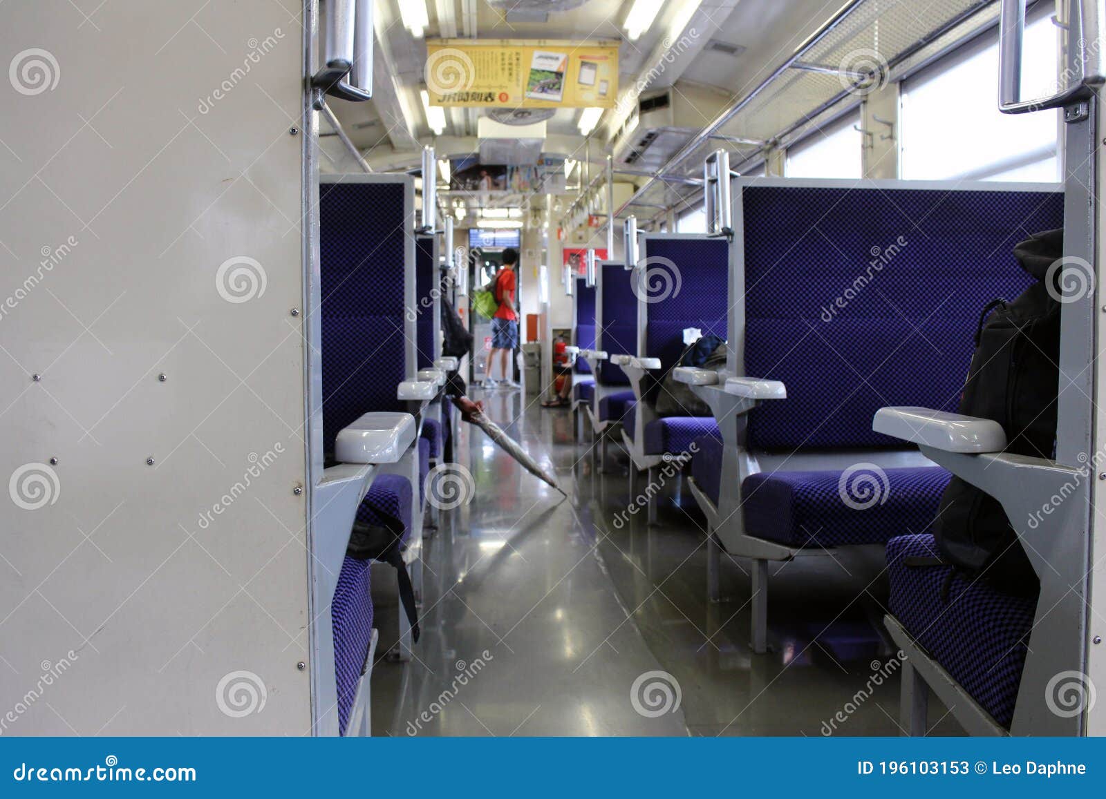 The Situation Inside Passenger Car of Japanese Train Stock Image ...