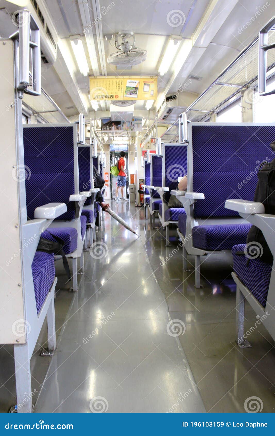 The Situation Inside Passenger Car of Japanese Train Stock Image ...