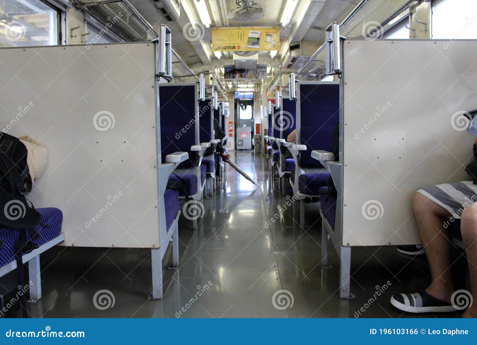 The Situation Inside Passenger Car of Japanese Train Stock Photo ...