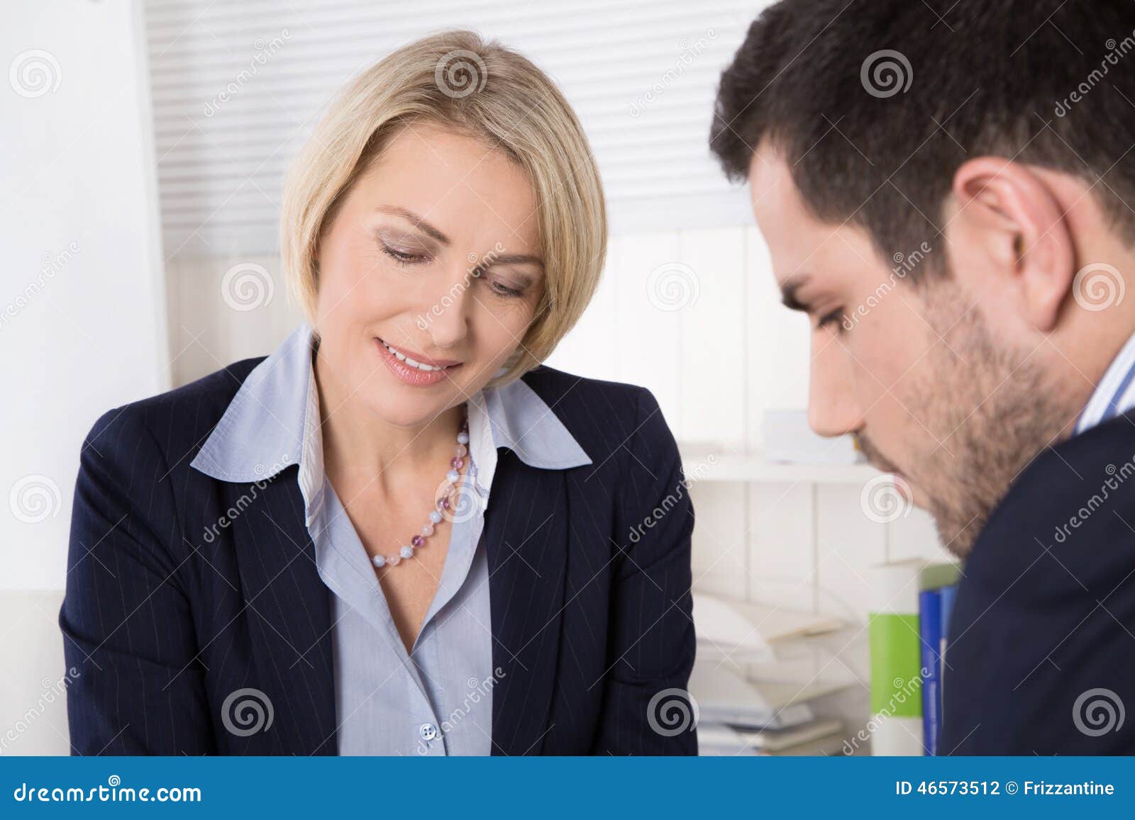 Situation in a Job Interview or Business People in a Meeting. Stock ...