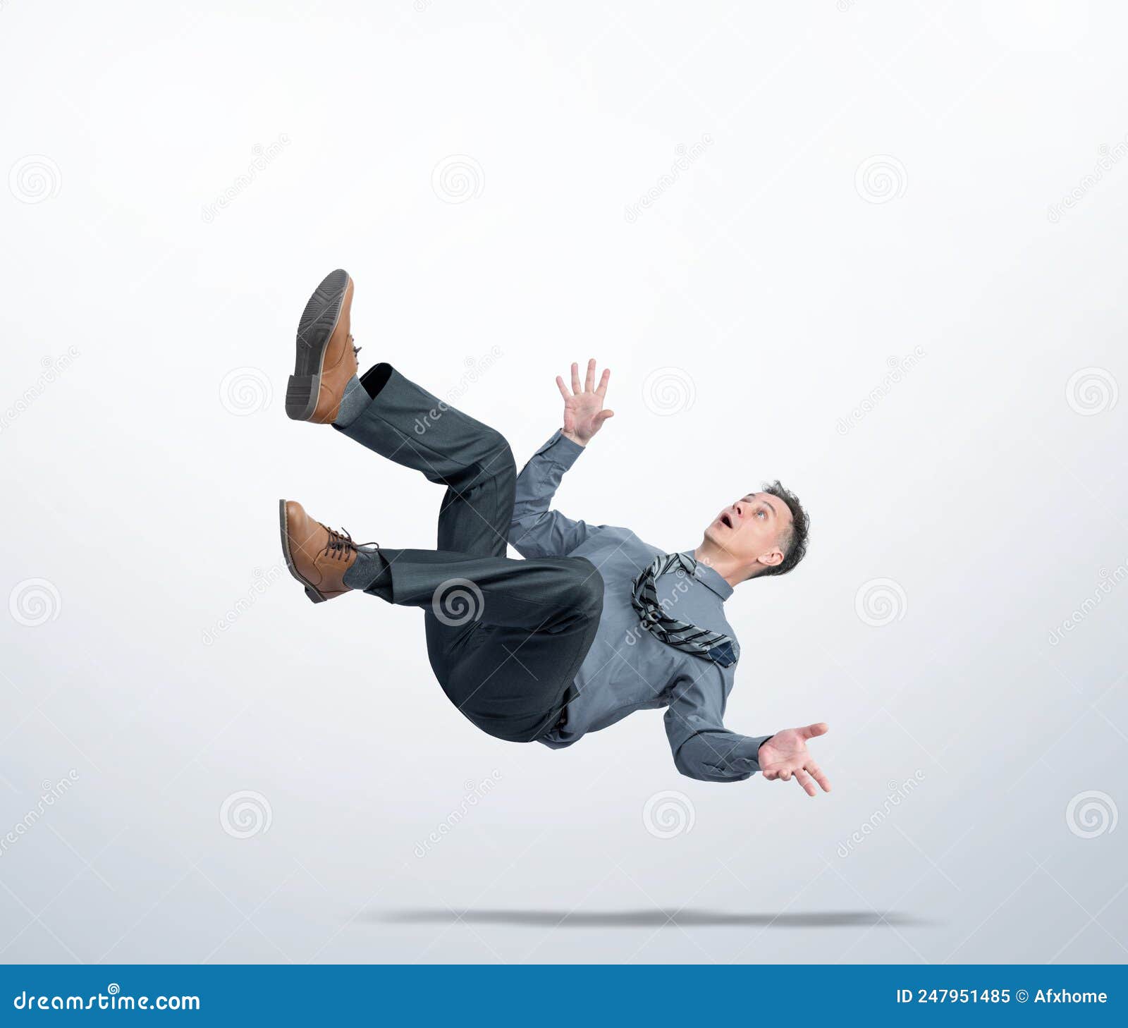Situation, the Man in Casual Clothes is Falling. Concept of an Accident ...