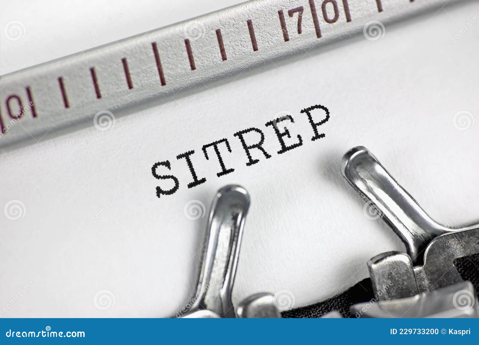 Situation Report Acronym SITREP Text Macro Closeup, Typewriter Typed ...