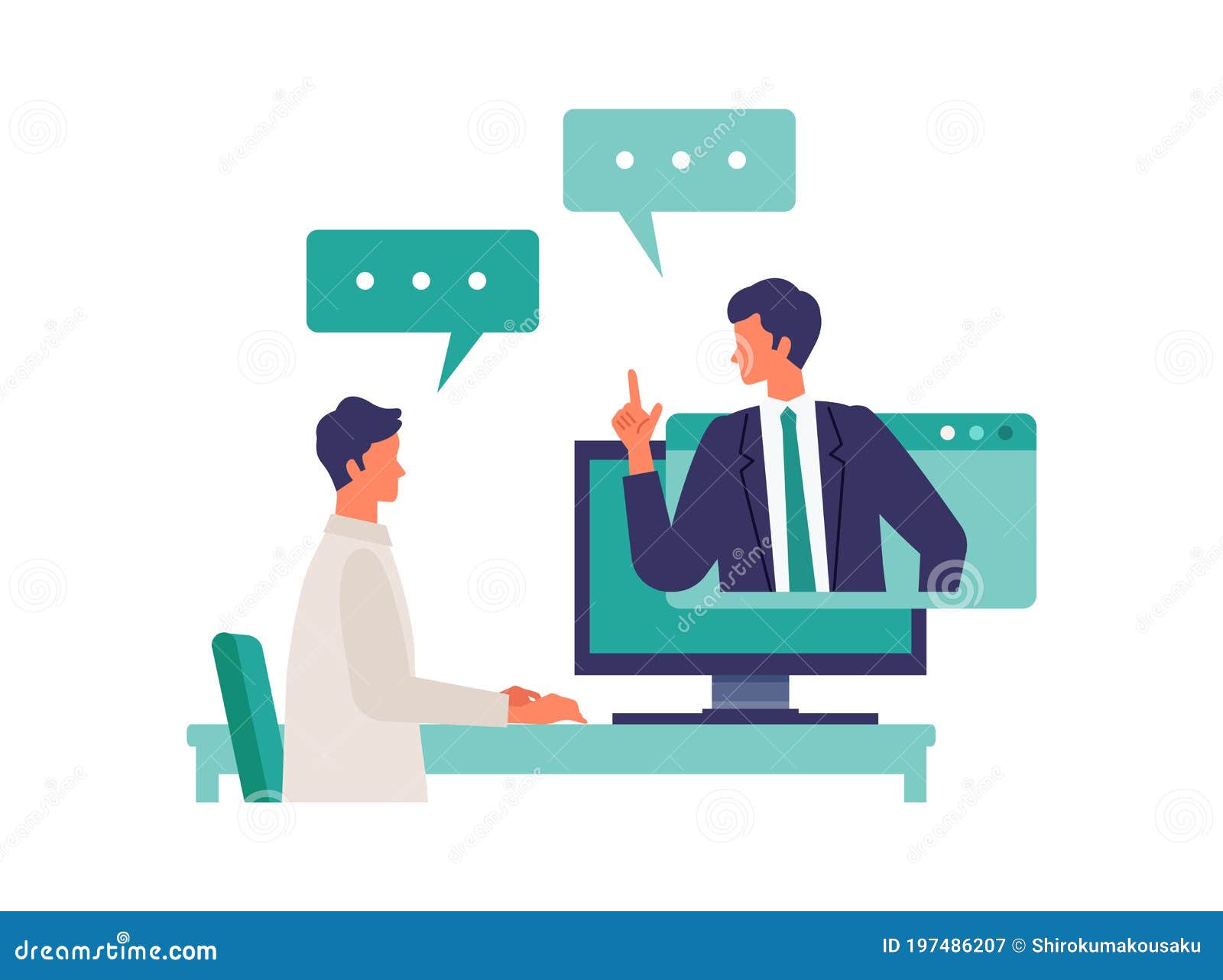 Situation of Telecommuting Work in the New Normal Lifestyles. Flat ...