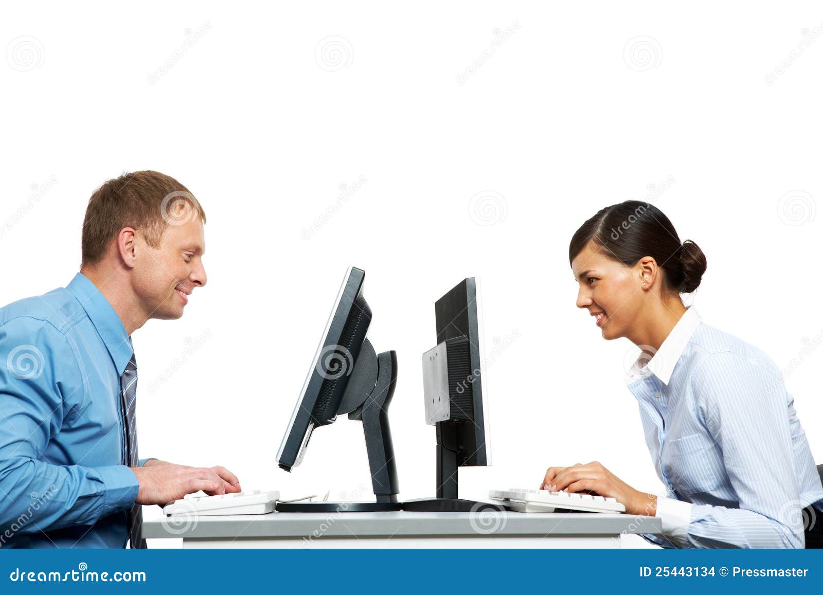 Sitzen gegenüber von stockfoto. Bild von männer, geschäftsfrau - 25443134